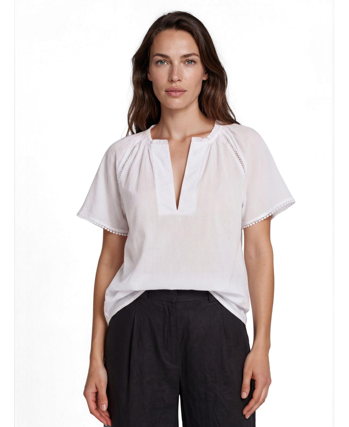 Click here for Masai Copenhagen Womens Mabriselle V-Neck Top - Wh... prices