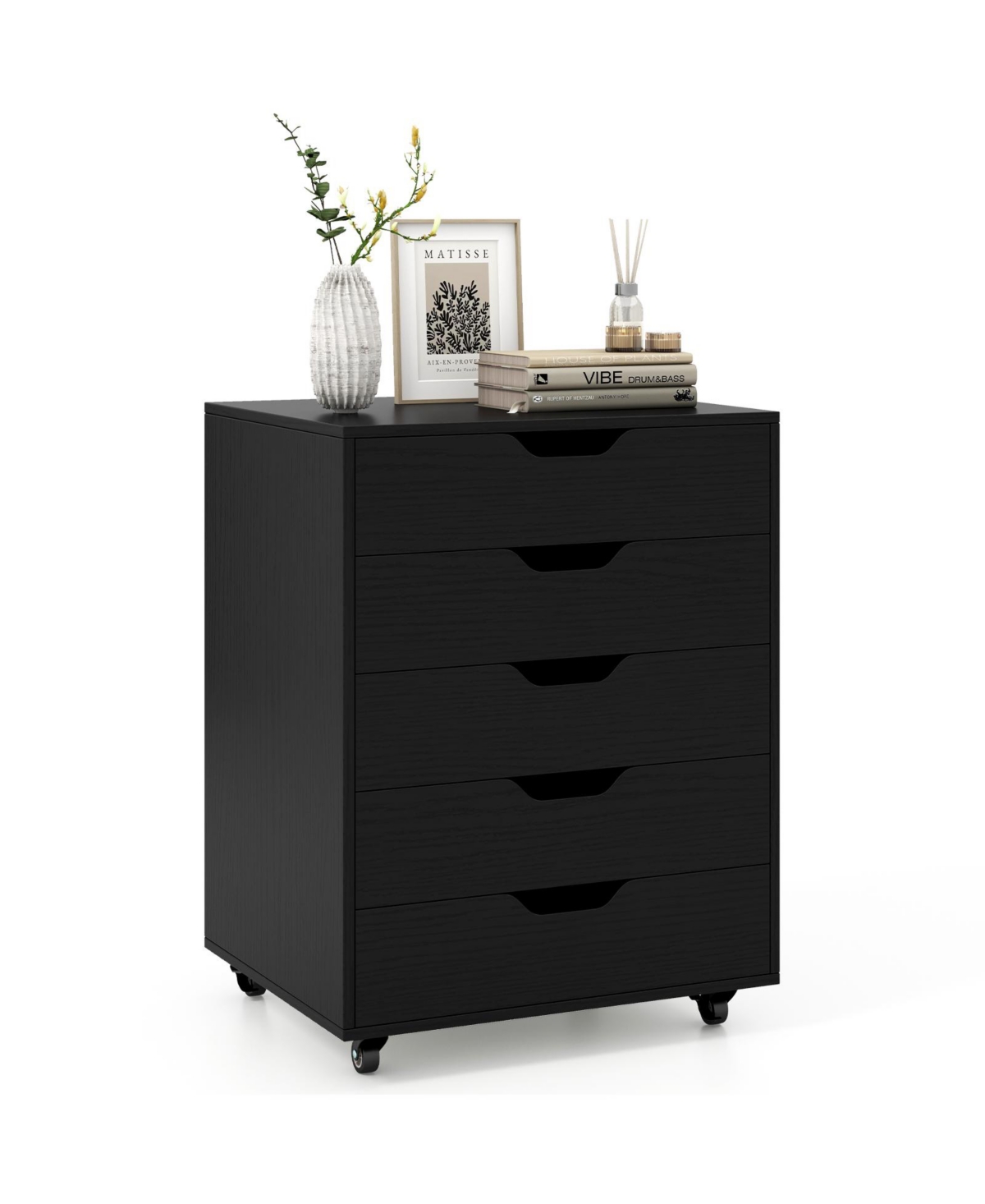 Click here for Mecale 5-Drawer Mobile File Cabinet with Lockable... prices