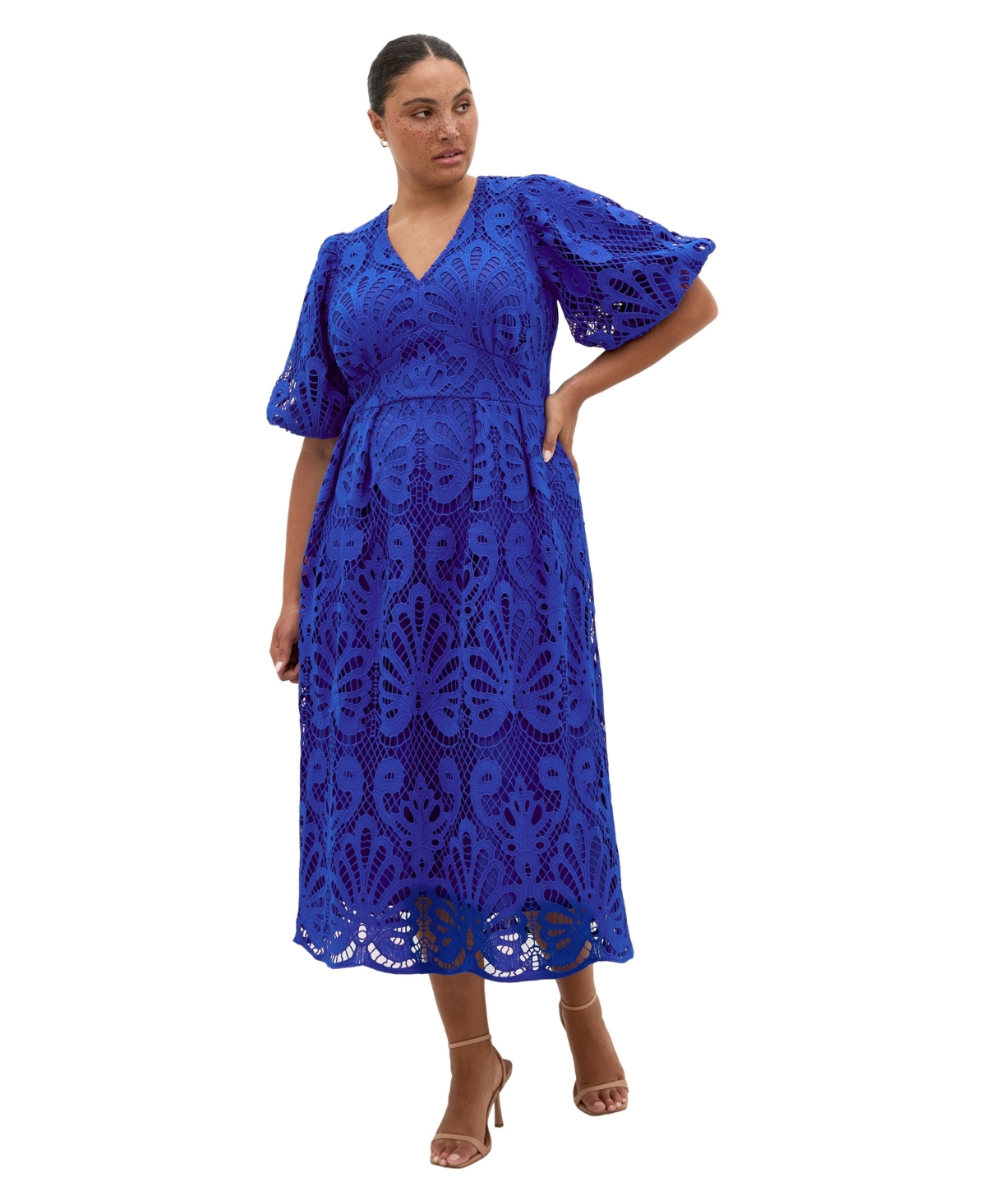 Click here for City Chic Womens Plus Size Dani Embroidered Midi D... prices