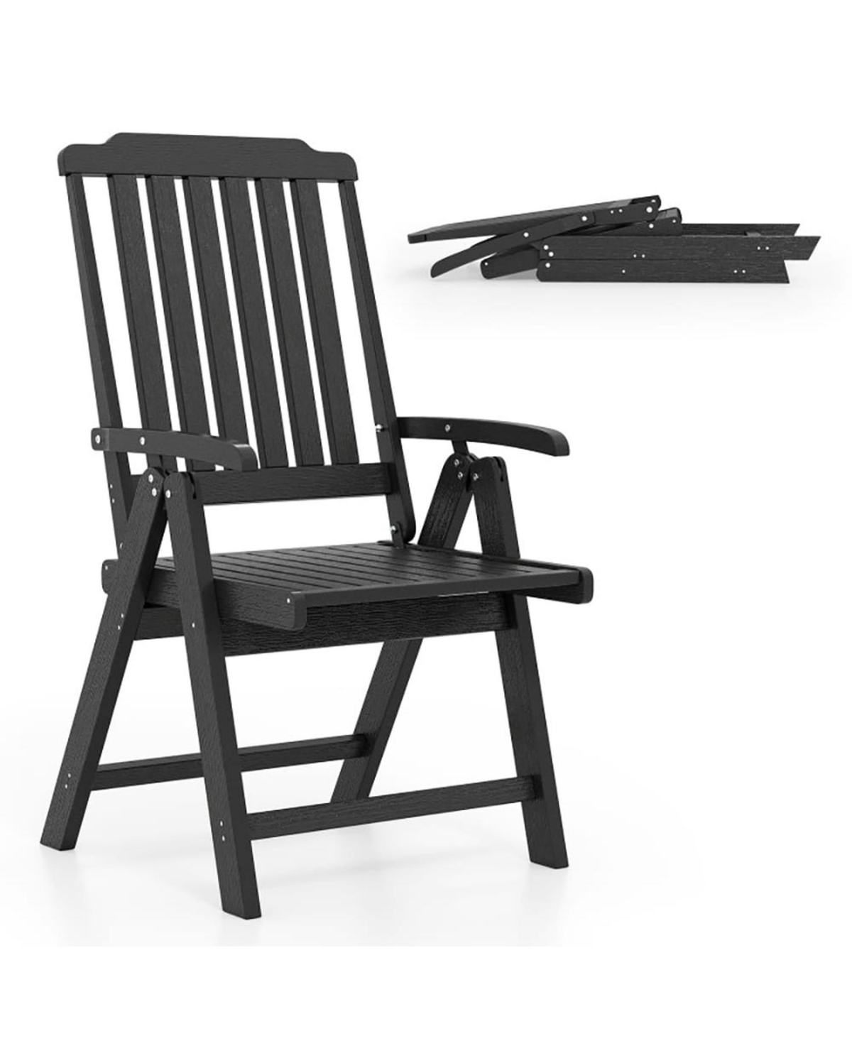 Click here for Yiortwo Foldable Hdpe Patio Dining Chair with Armr... prices
