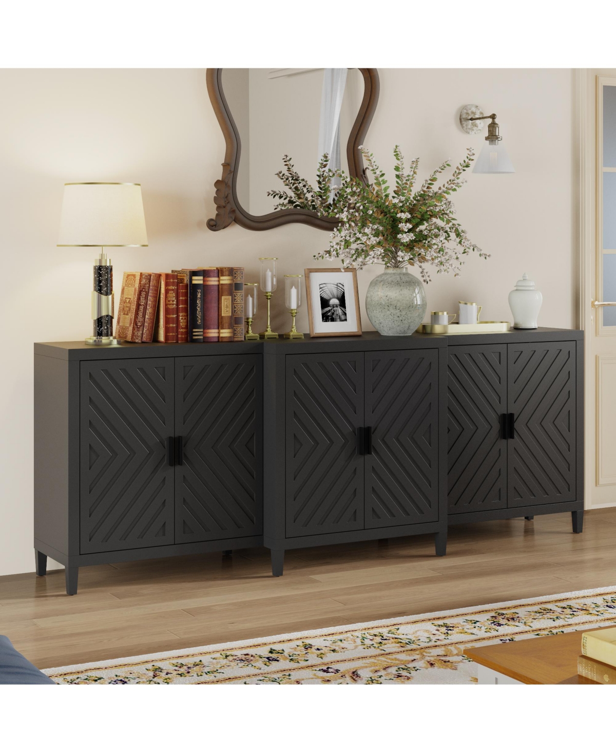 Click here for Fufu&Gaga Homsee 94-Inch Credenza with 6 Doors Sid... prices