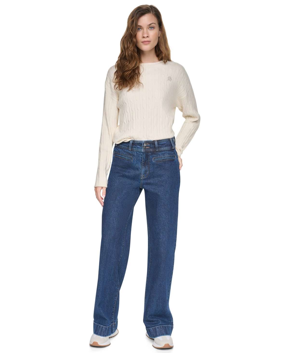 Click here for Dkny Jeans Petite Mid-Rise Wide-Leg Pants - Plymou... prices