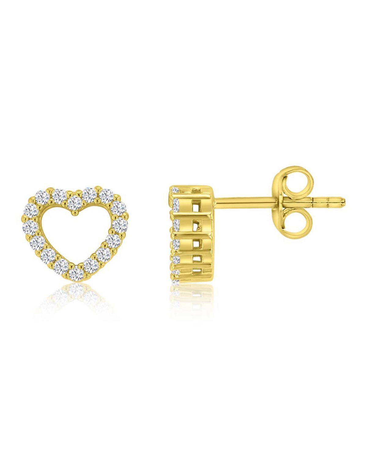 Click here for Macys 14k Gold-Plated Minimalist Heart Earrings -... prices