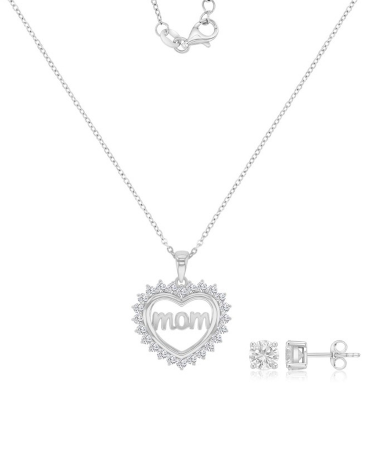 Click here for Macys Silver-Plated Mom Heart Jewelry Gift Set - S... prices