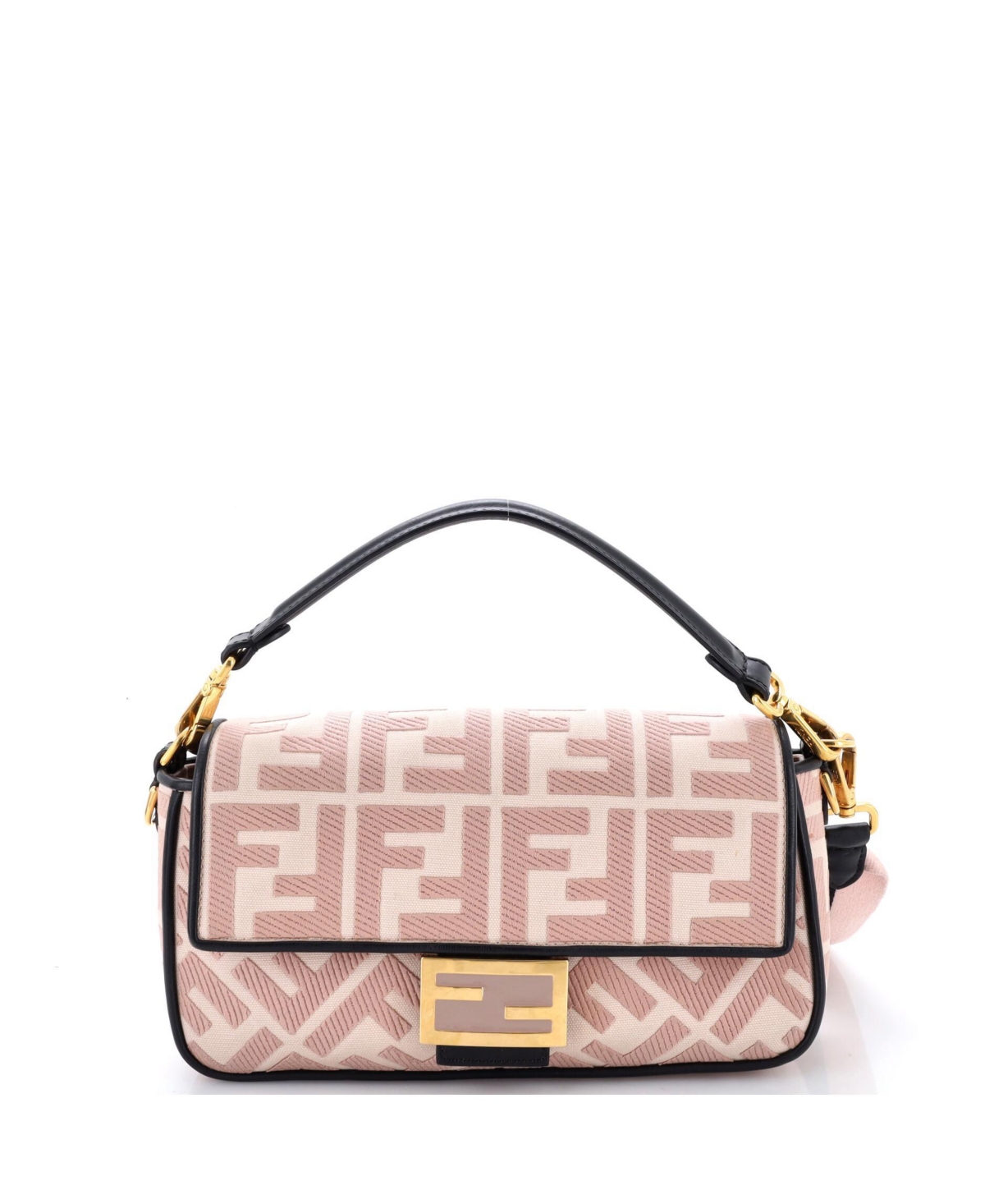 Click here for Pre-Owned Fendi Medium Baguette Nm Bag Zucca Embro... prices