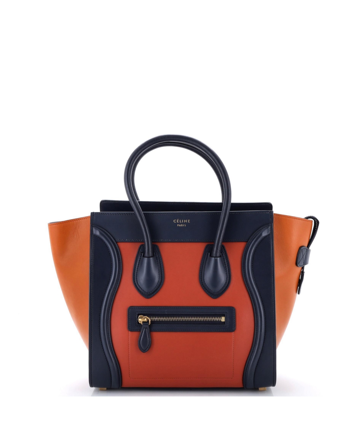 Click here for Pre-Owned Celine Micro Tricolor Luggage Bag Leathe... prices