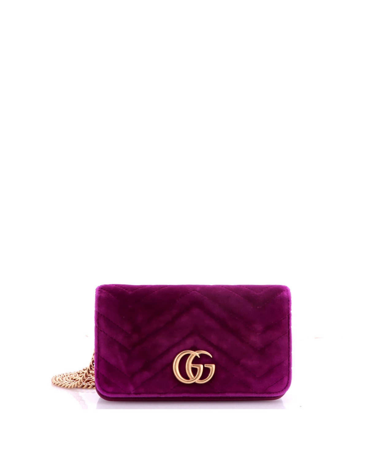 Click here for Pre-Owned Gucci Mini Gg Marmont Chain Flap Bag Mat... prices