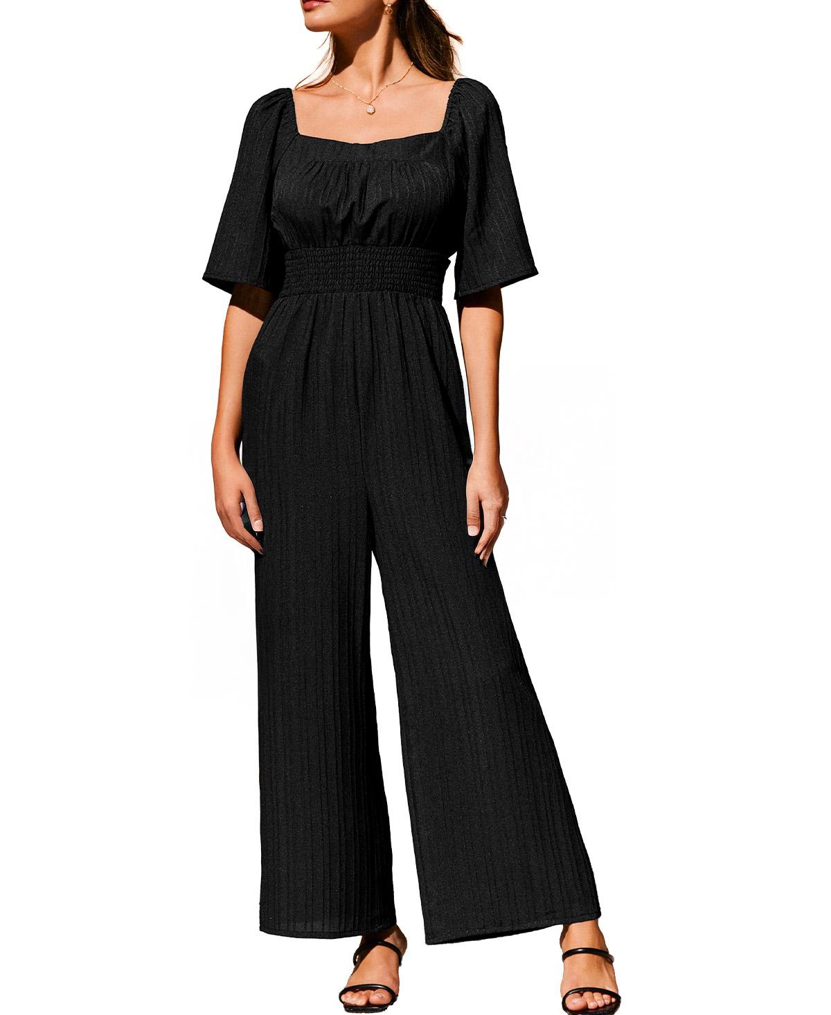 Click here for Cupshe Womens Wide Leg Jumpsuit With Smocked Detai... prices