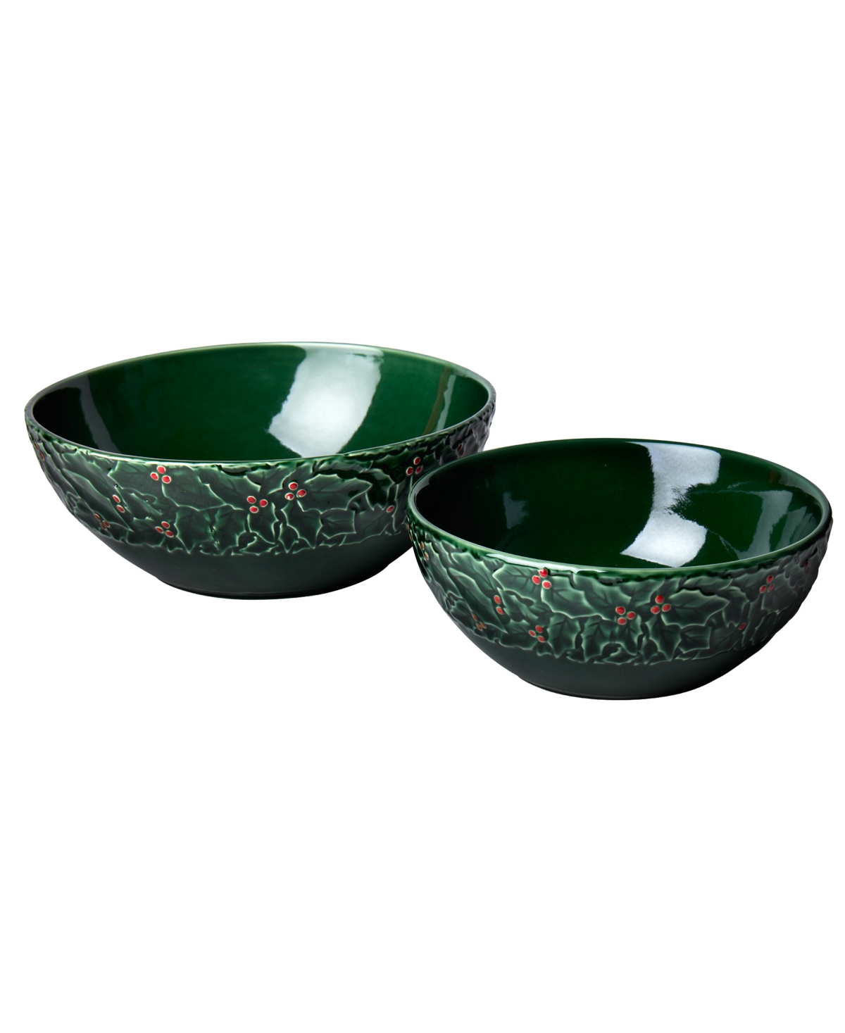 Click here for Haven Green Holly Serving Bowls  Set of 2  Exclusi... prices