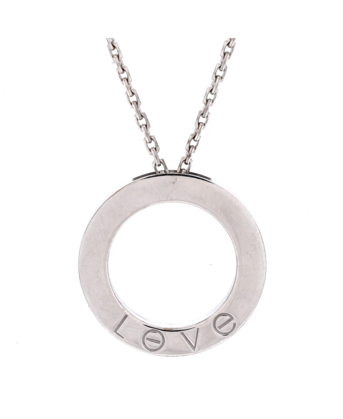 Click here for Pre-Owned Cartier 3 Diamonds Love Pendant Necklace... prices