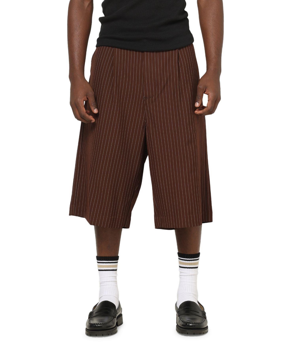 Click here for Carre Mens Heritage Pleated Shorts - Brown prices
