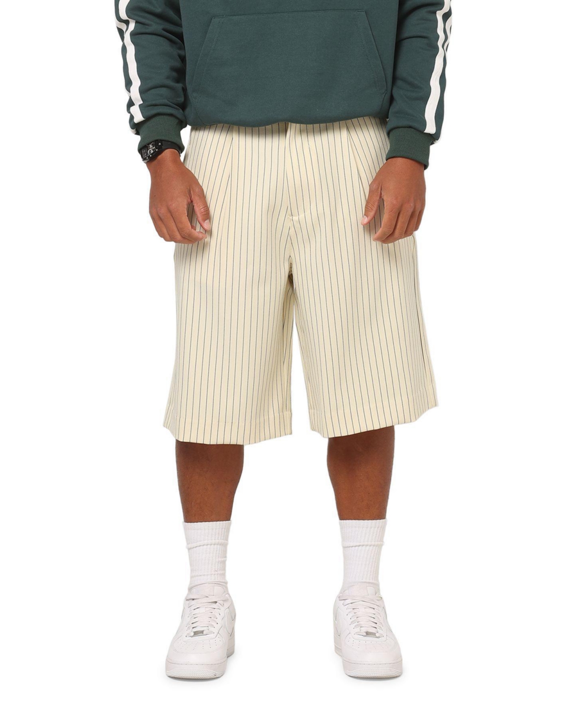 Click here for Carre Mens Heritage Pleated Shorts - White prices