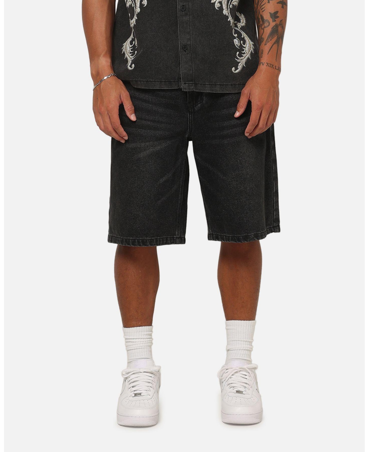 Click here for Saint Morta Mens Amplus Baroque Jorts - Black prices