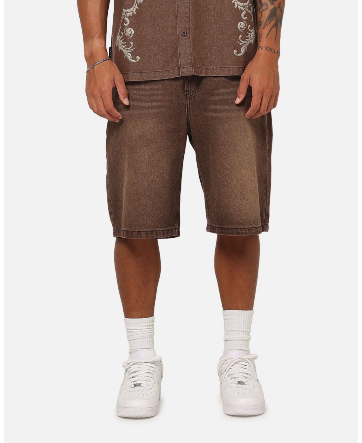 Click here for Saint Morta Mens Amplus Baroque Jorts - Brown prices
