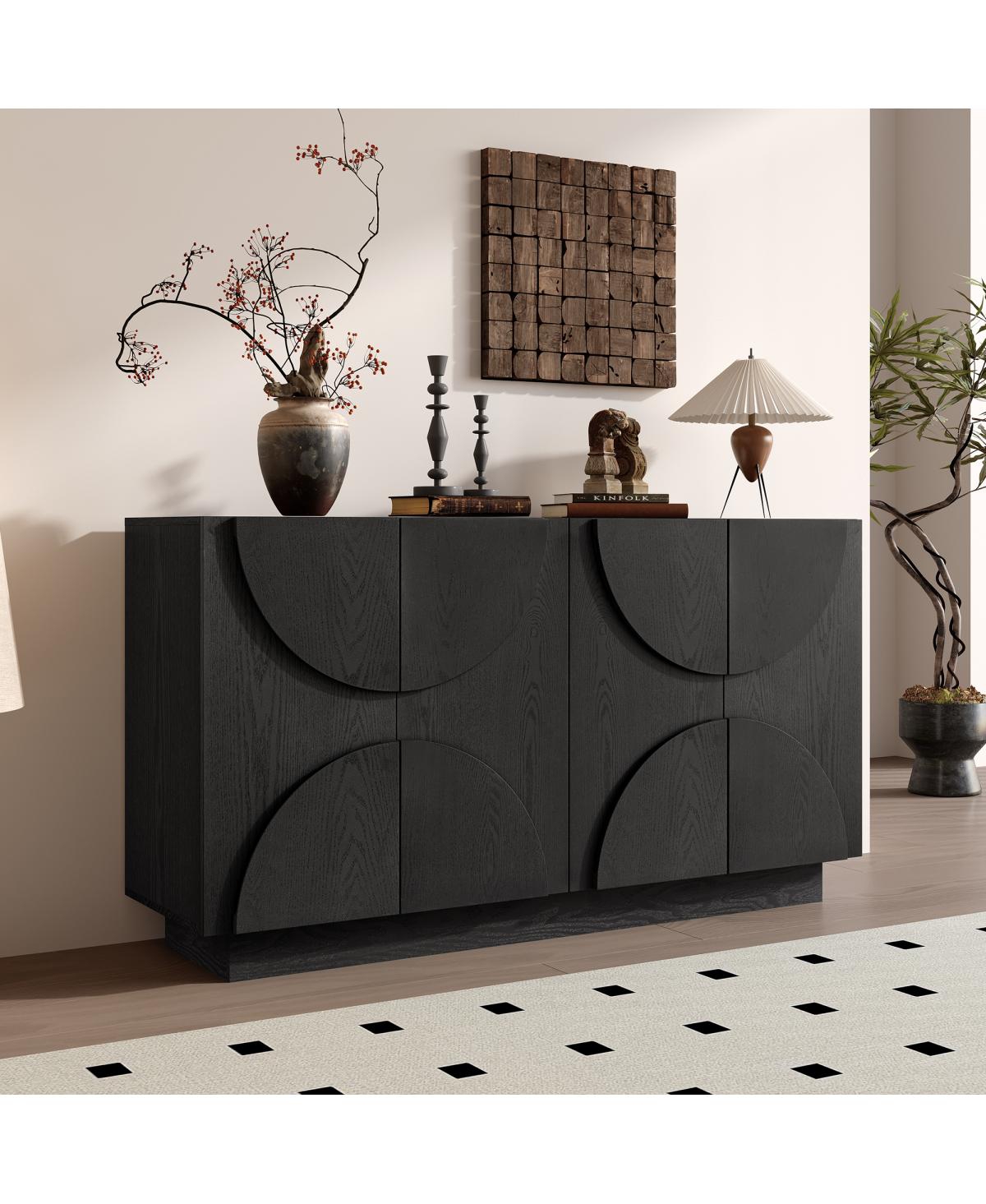 Click here for Streamdale Furniture 4-Door Wood Sideboard Cabinet... prices