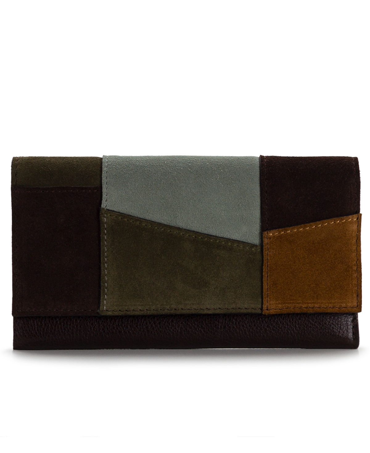 Click here for Patricia Nash Teressa Suede Patchwork Snap Wallet... prices
