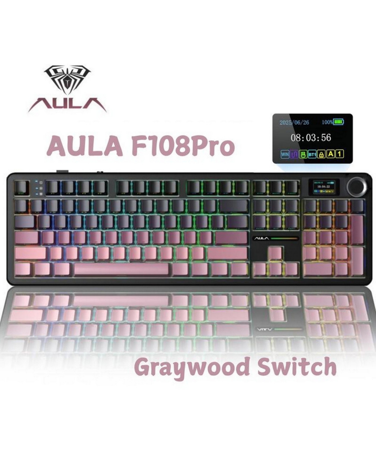 Click here for Aula F108 Pro  104-Key Wireless Hot Swappable Mech... prices