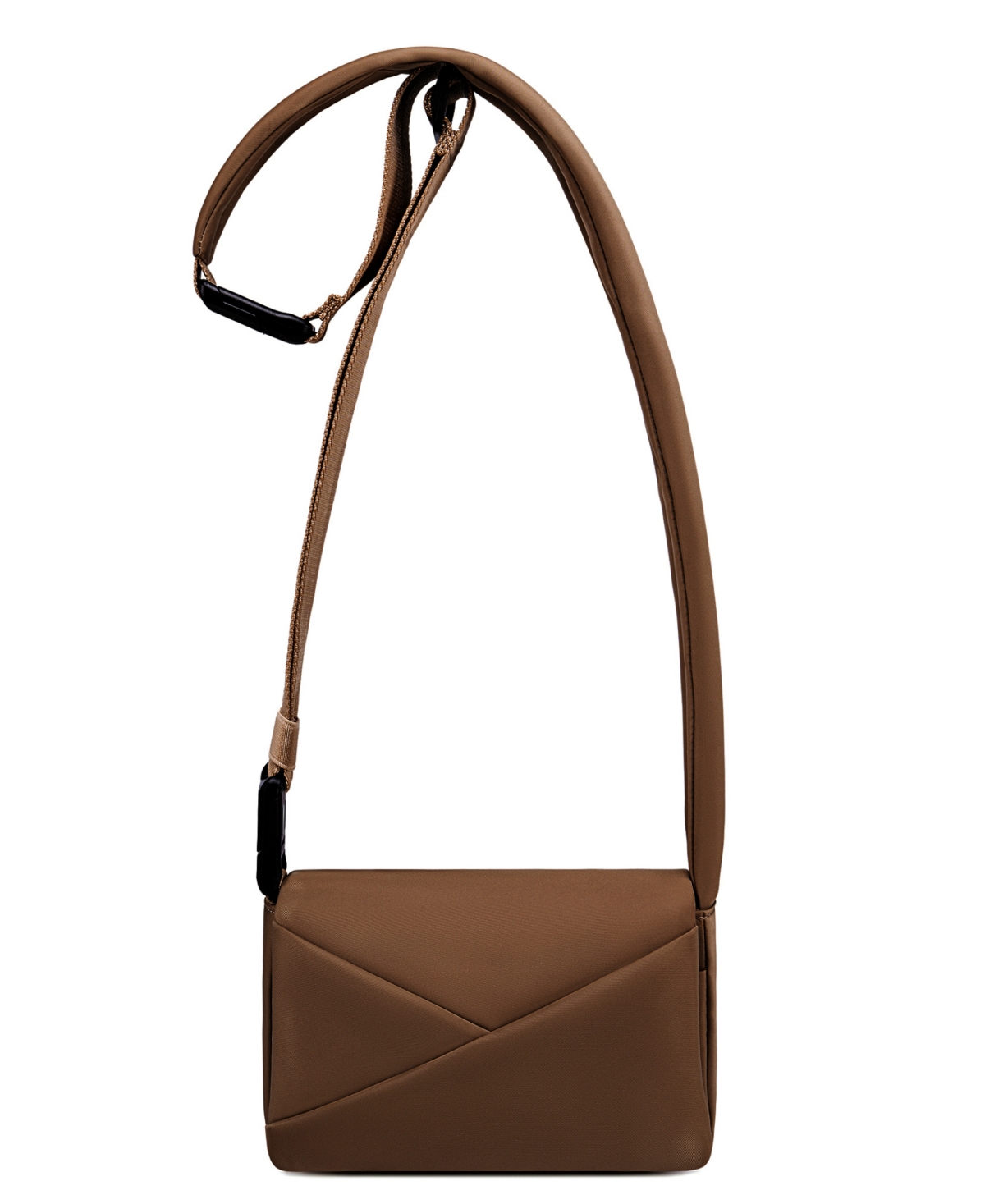 Mini Origami Flap Convertible Crossbody & Handbag for Women - Sepia