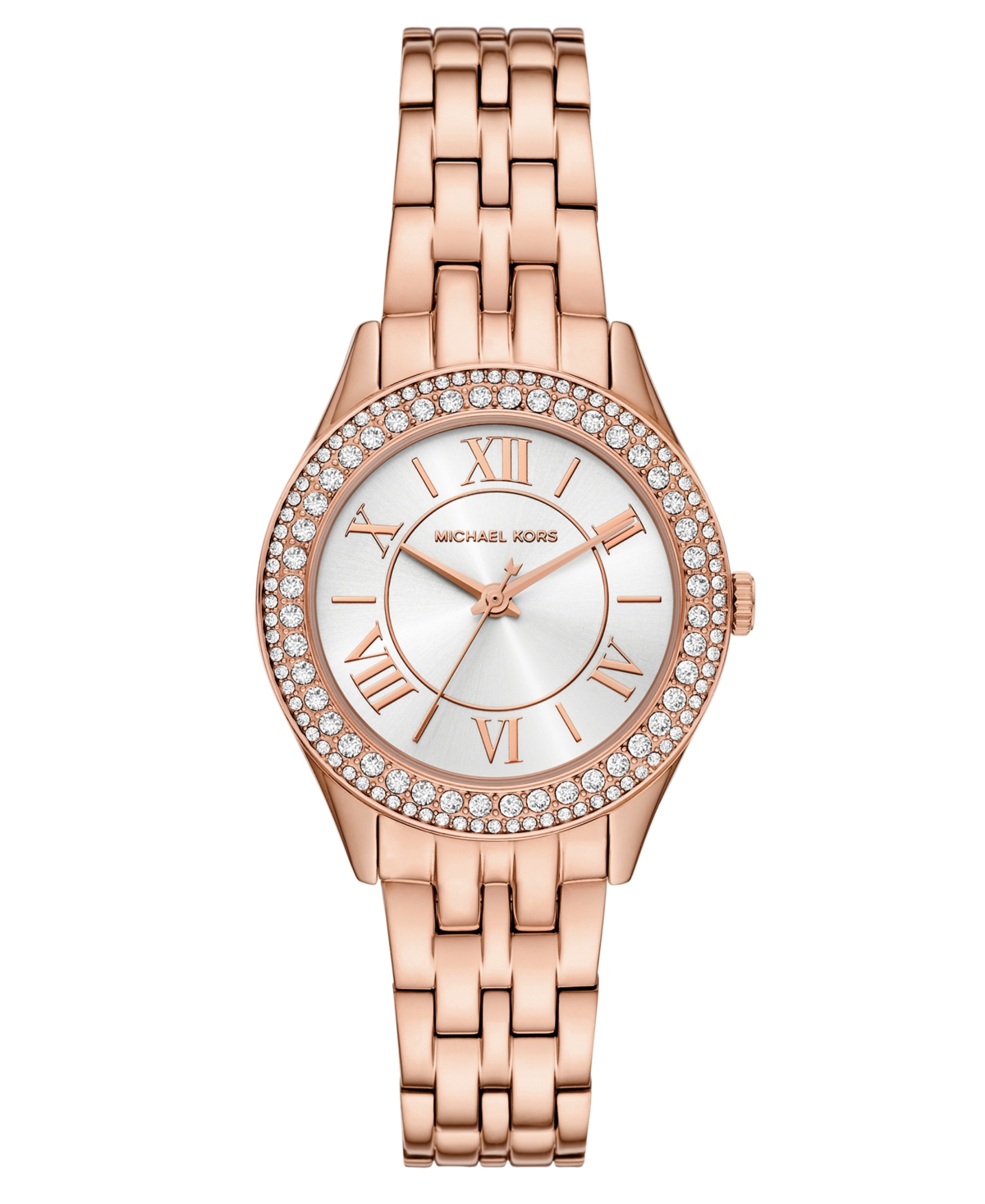 Click here for Michael Kors Womens Harlowe Three-Hand Rose Gold-T... prices