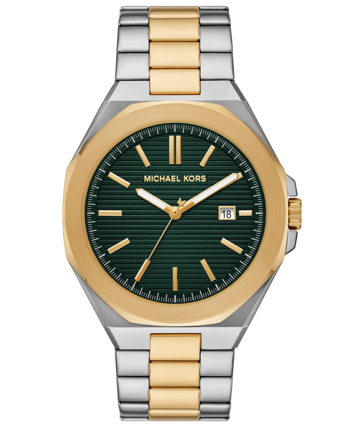 Click here for Michael Kors Mens Callum Three-Hand Date Two-Tone... prices