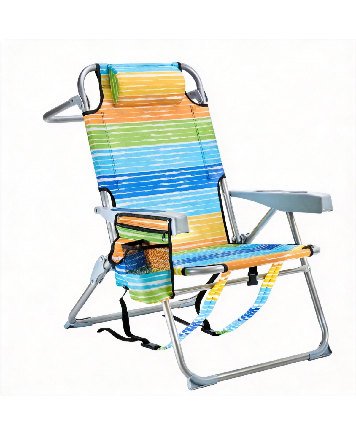 Click here for Aofar Beach Chair Lay Flat Reclining Towel Bar Pou... prices