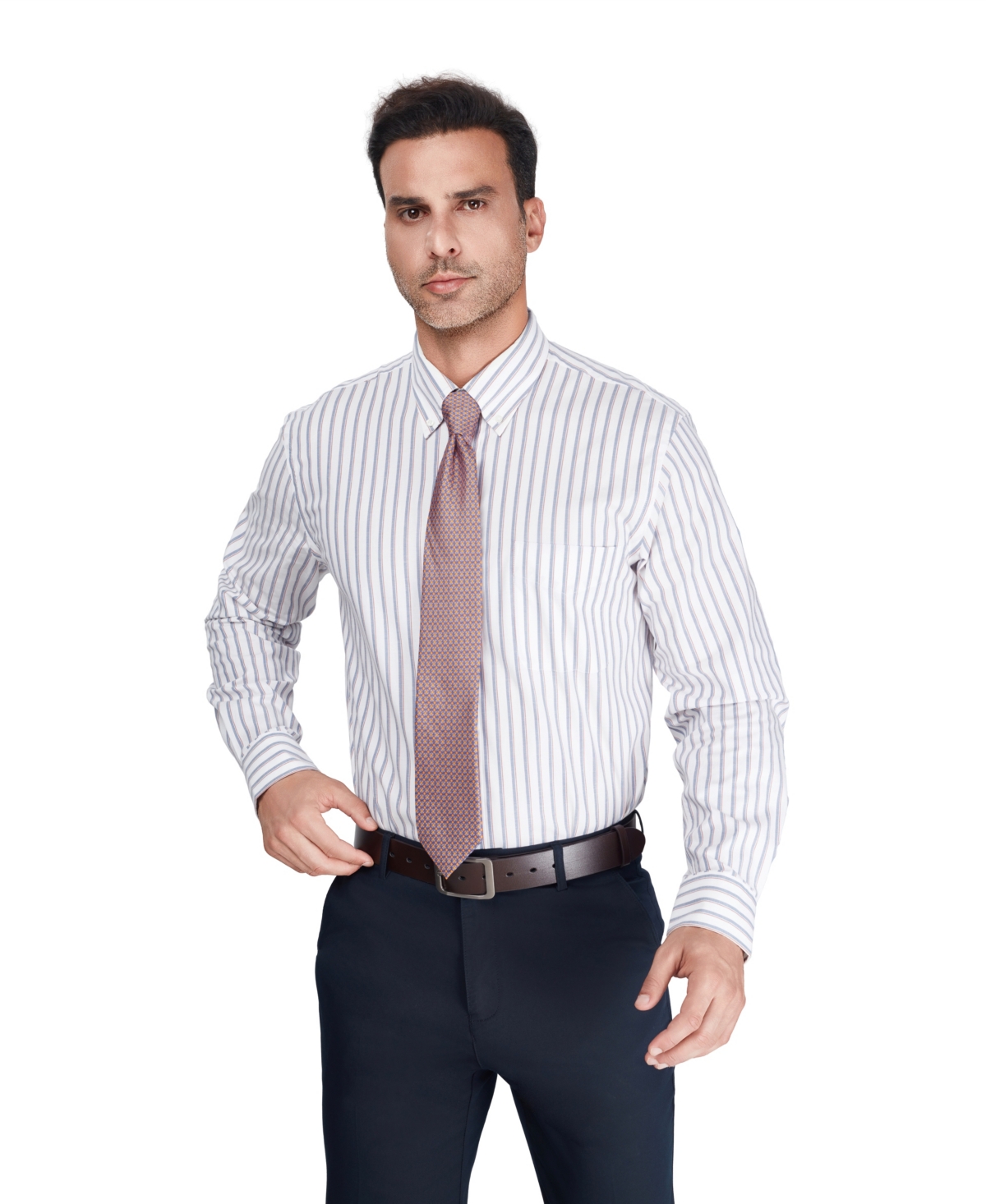 Click here for Club Room Mens Regular-Fit Harry Stripe Dress Shir... prices