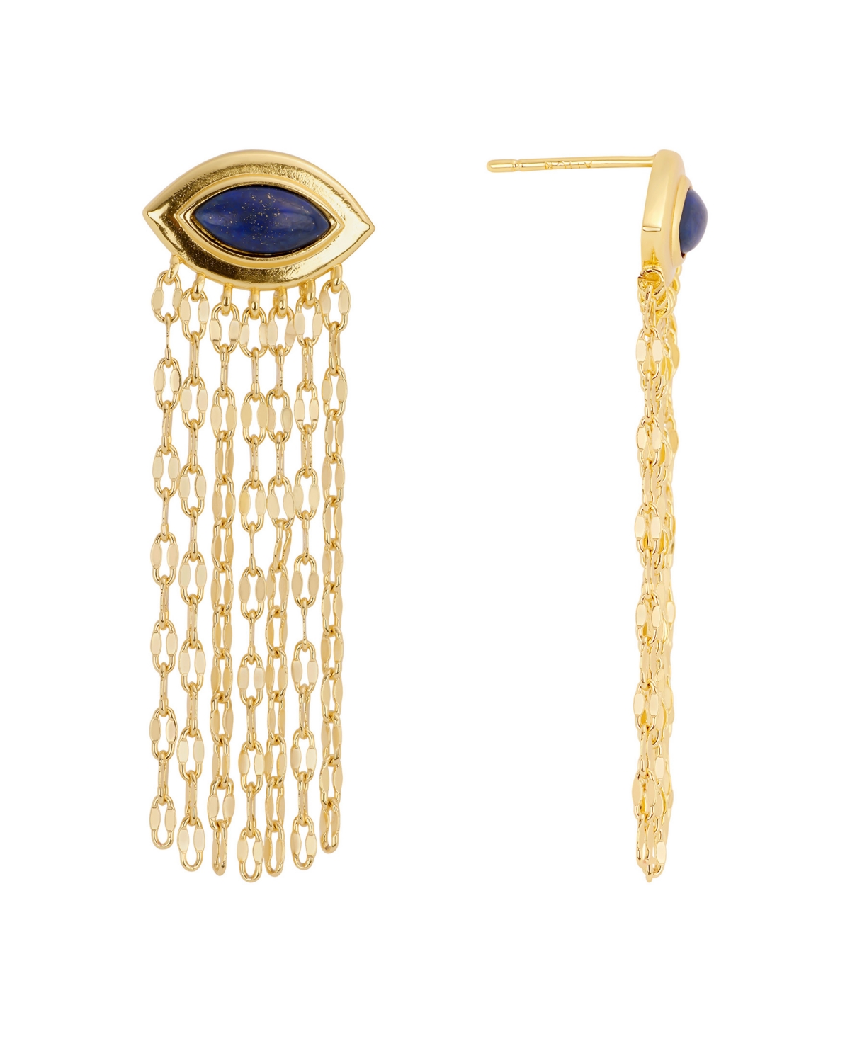 Click here for Macys Gold-Plated Lapis Marquis Waterfall Drop Ear... prices