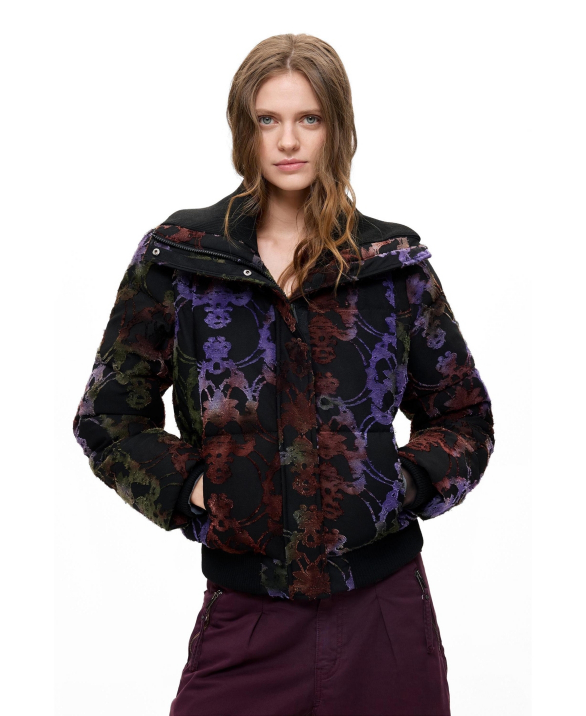 Click here for Desigual Womens Short Padded Coat - Black prices