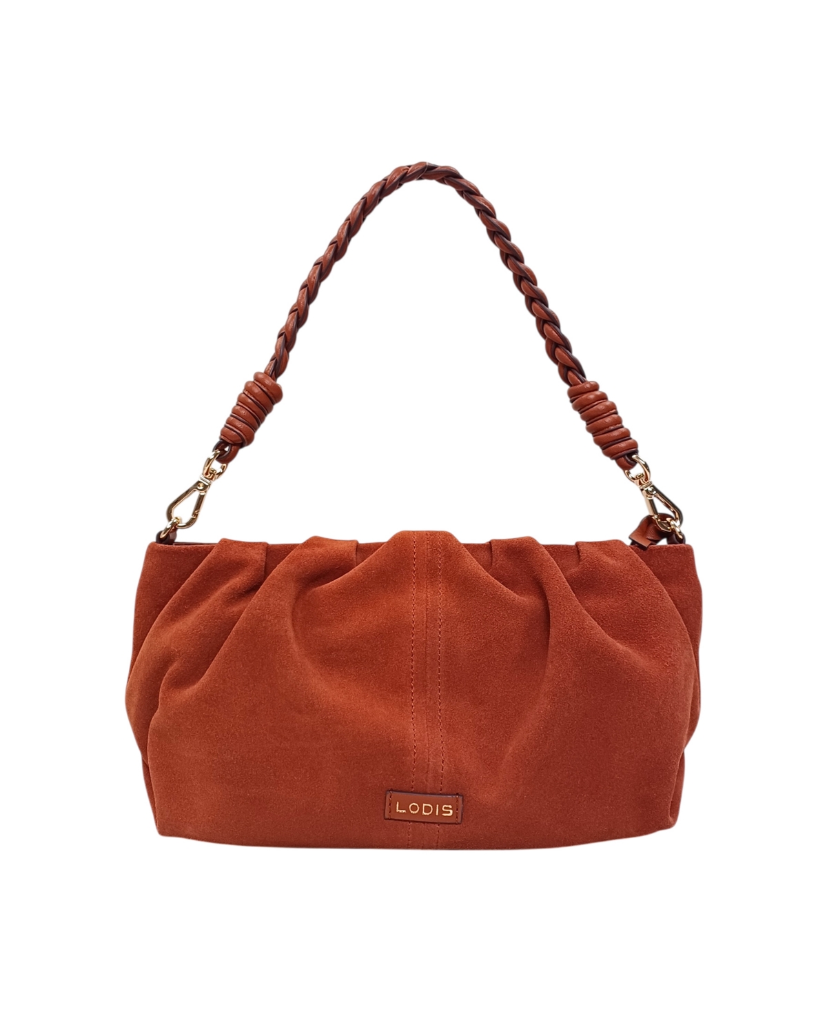 Click here for Lodis Arion Medium Clutch Shoulder Handbag - Rust prices