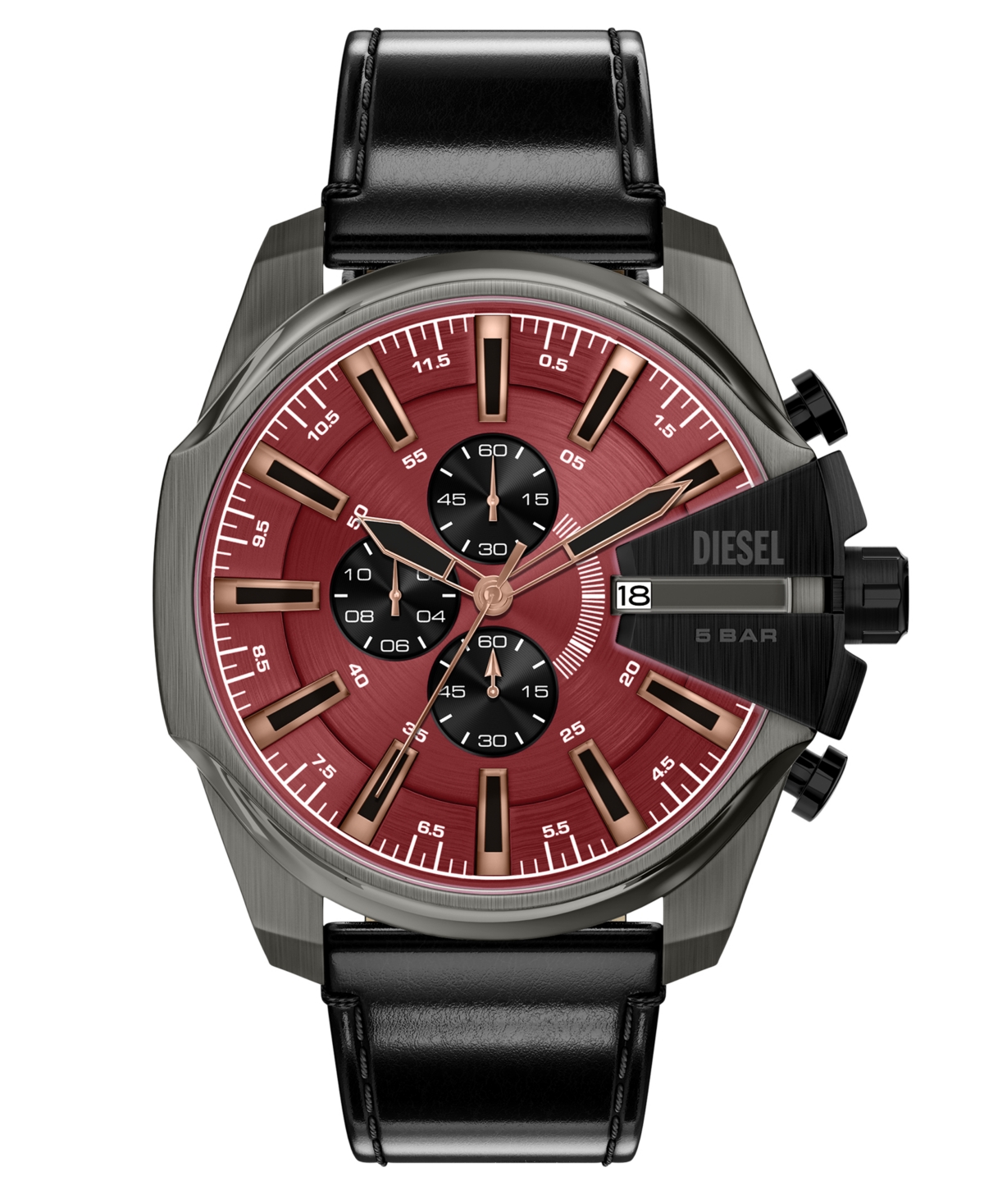 Click here for Diesel Mens Mega Chief Slim Quartz Chronograph Bla... prices