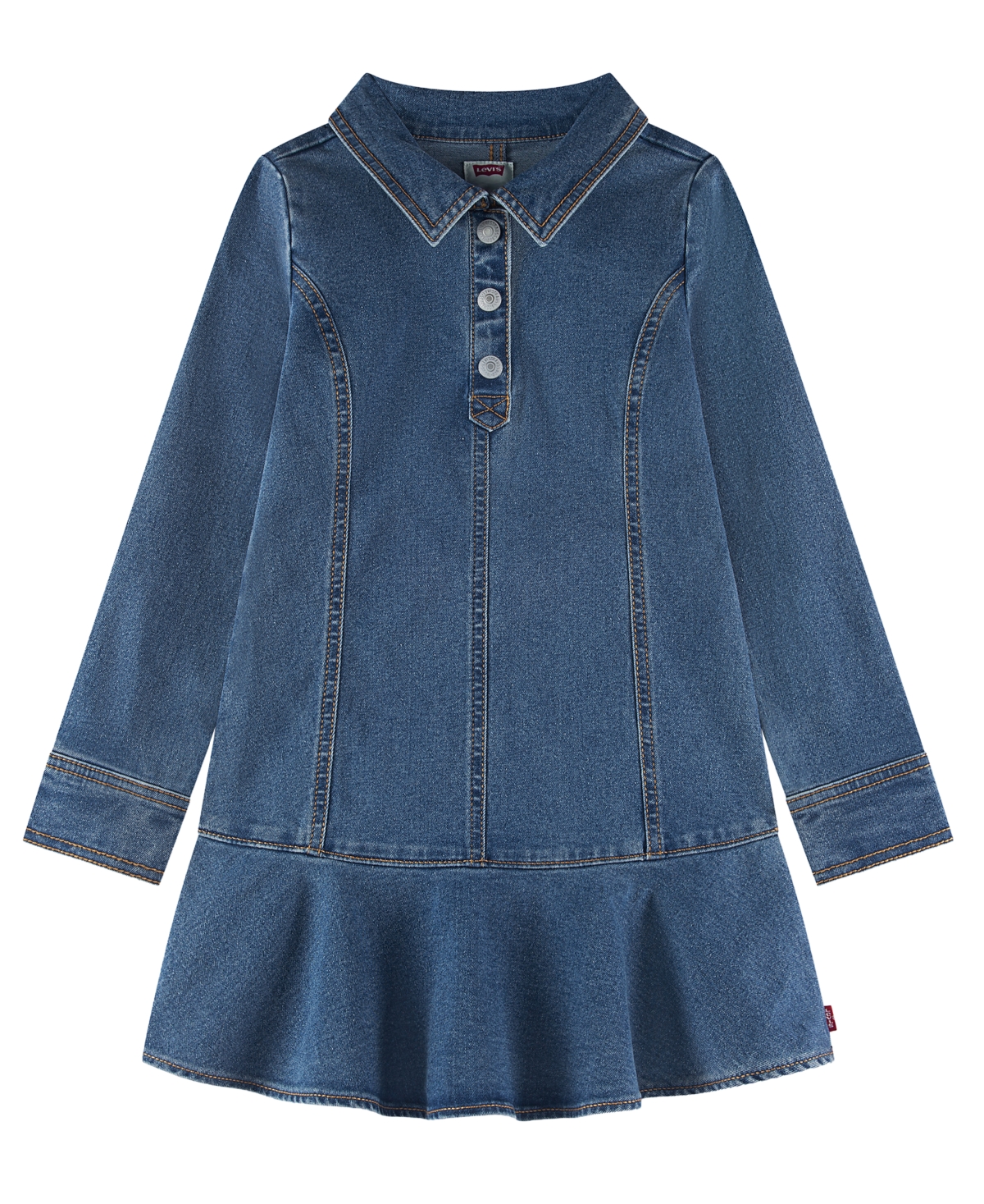 Click here for Levis Girls 4-6X Long-Sleeve Button Up Dress - Dre... prices