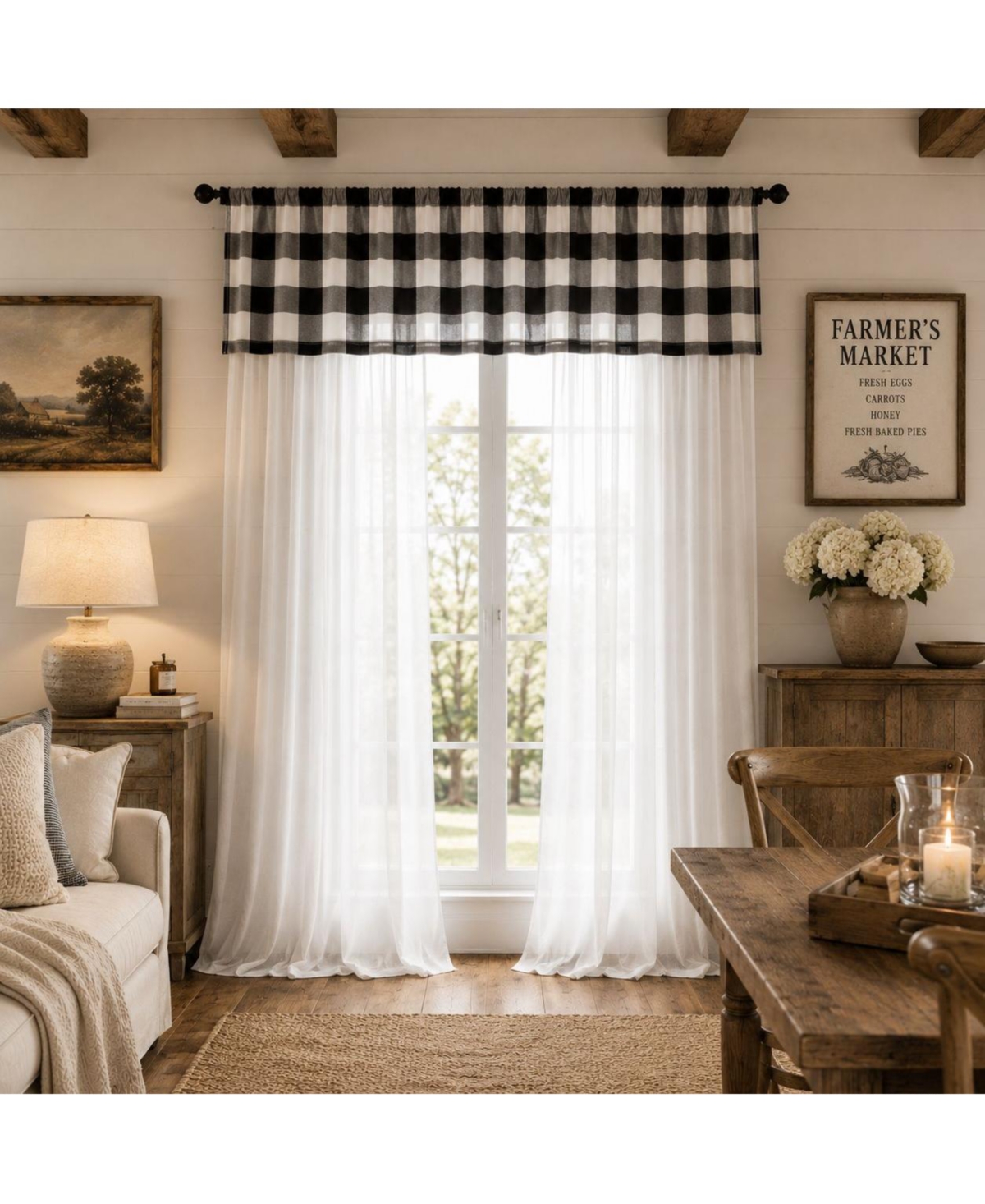 Click here for Kate Aurora 3 Piece Country Farmhouse Buffalo Plai... prices