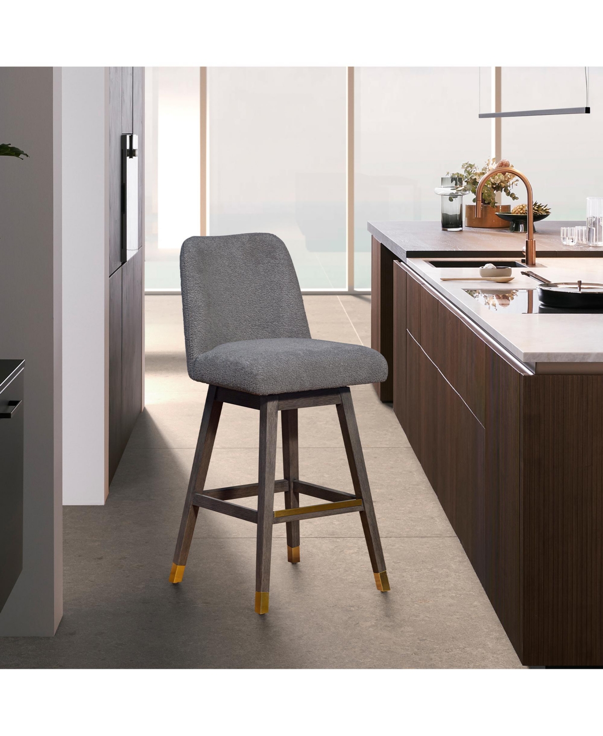 Click here for Clihome Fabric Bar Stool  Modern Upholstered Count... prices