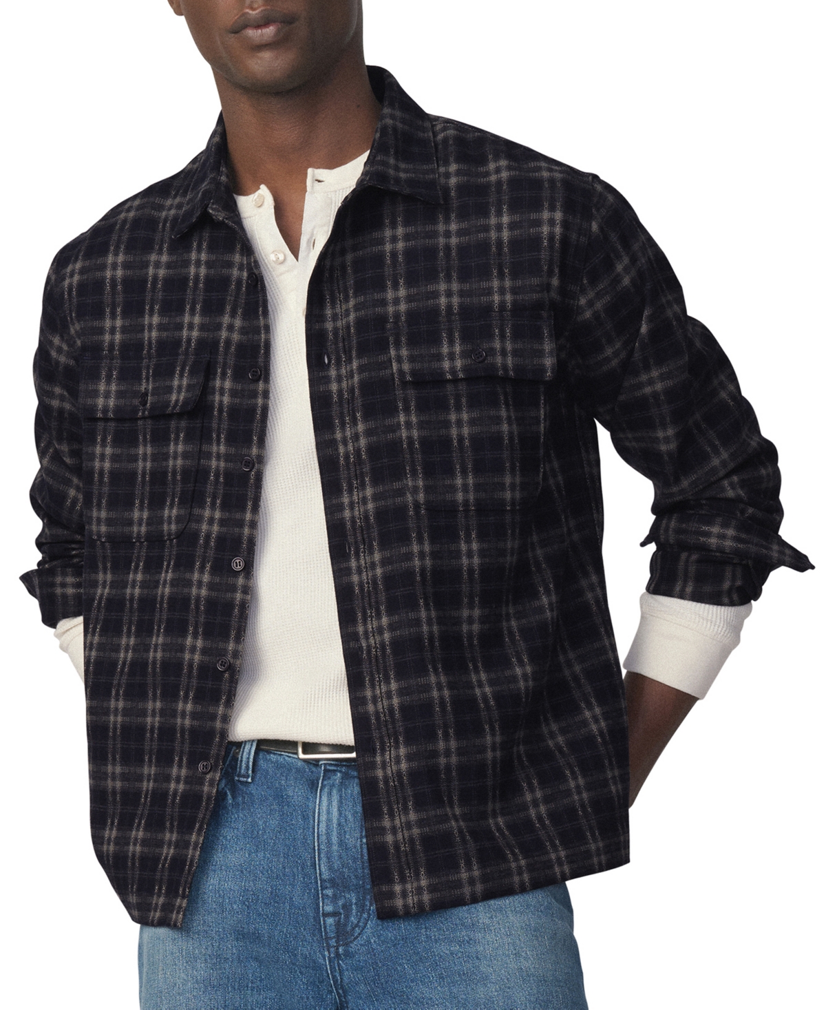 Click here for Joes Jeans Mens Plaid Double Flap Pocket Shirt - N... prices