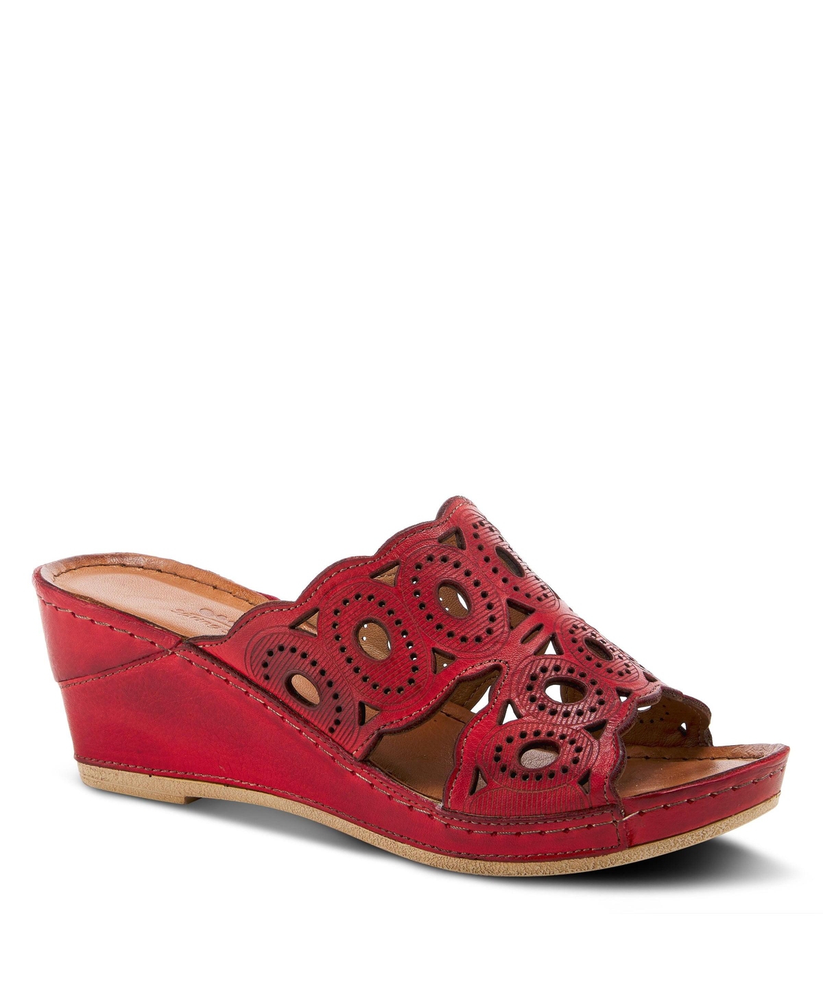 Click here for Spring Step Womens Leather Wedge Sandal with Comfo... prices