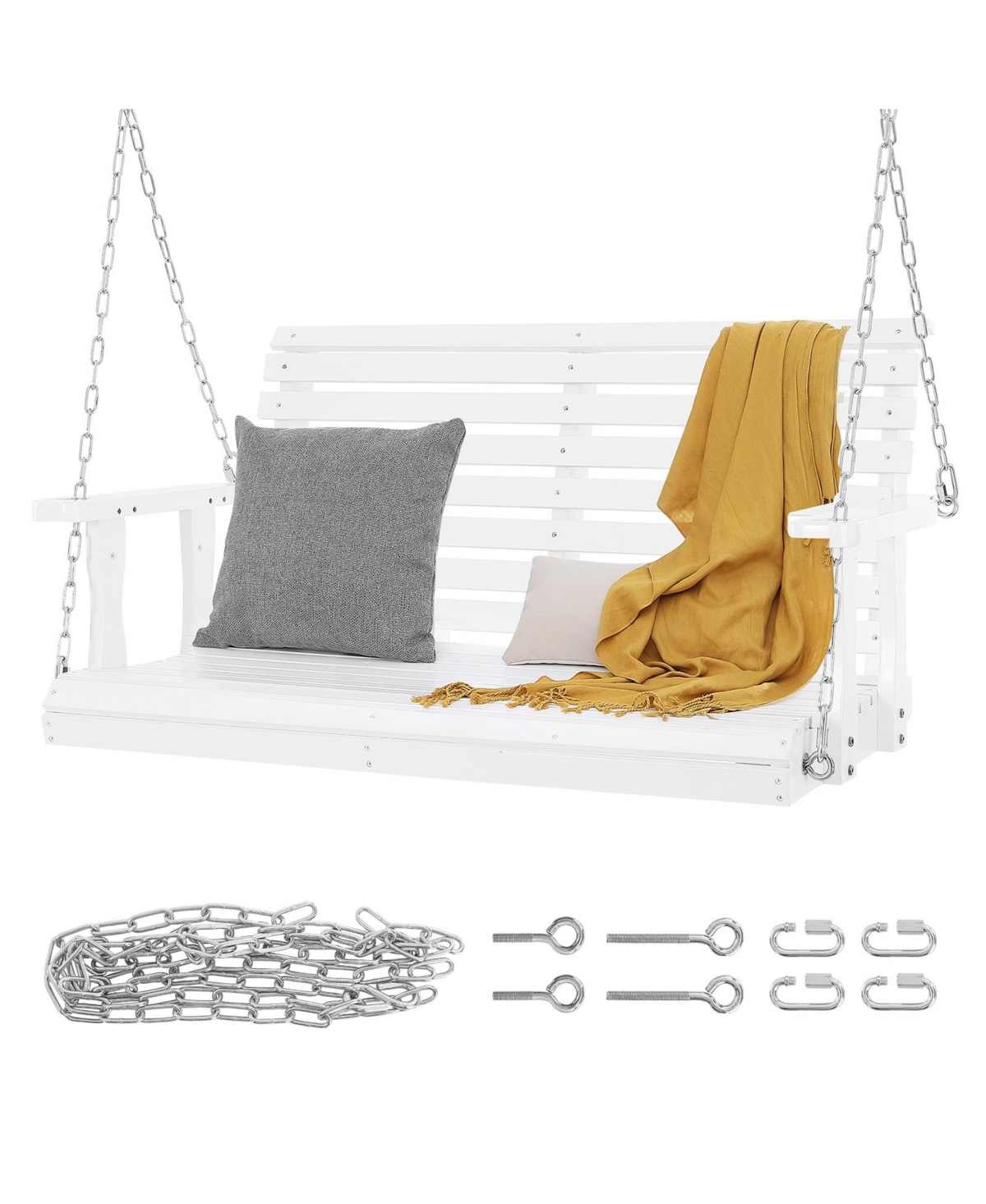 Click here for Vevor Porch Swing Bench Wooden Hanging Outdoor Gar... prices