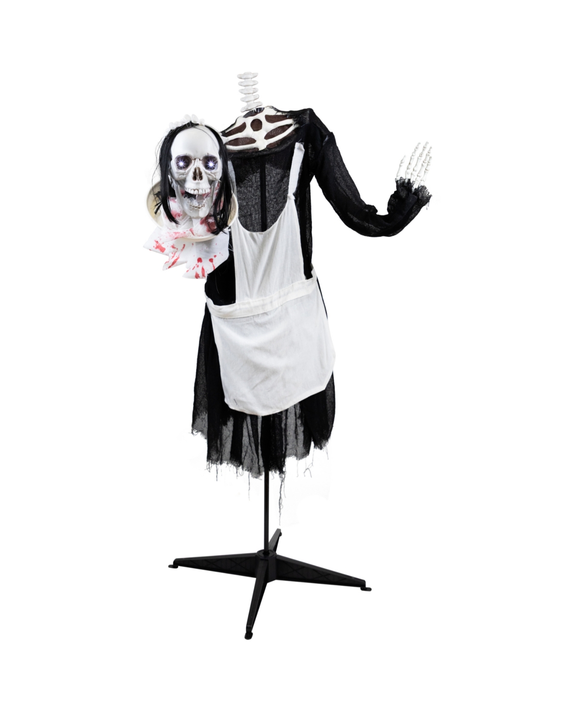 Click here for 57 Animated Led Lighted Head-in-Hand Skeleton Maid... prices