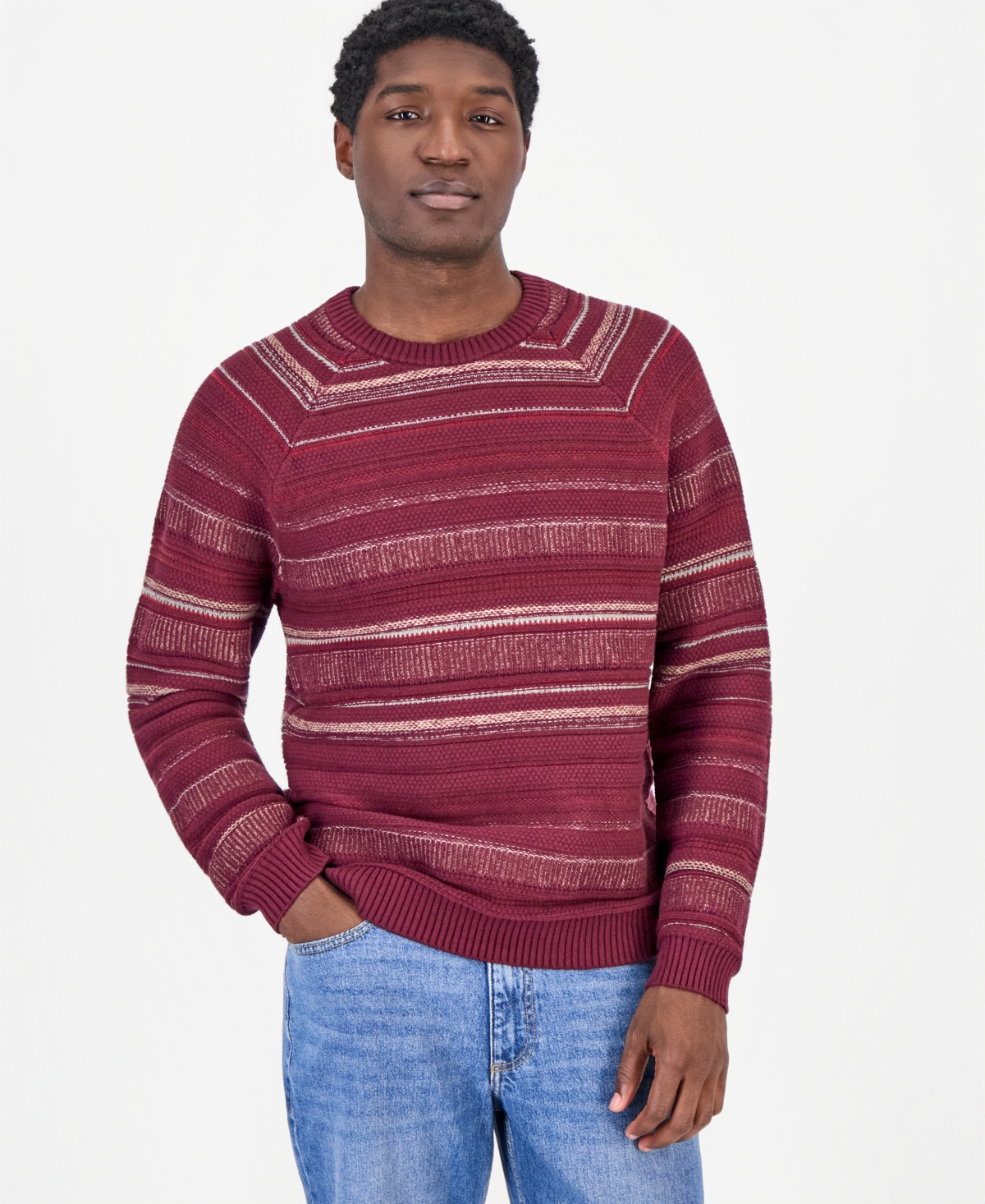 Click here for Sun + Stone Mens Raglan-Seam Crewneck Sweater  Mac... prices