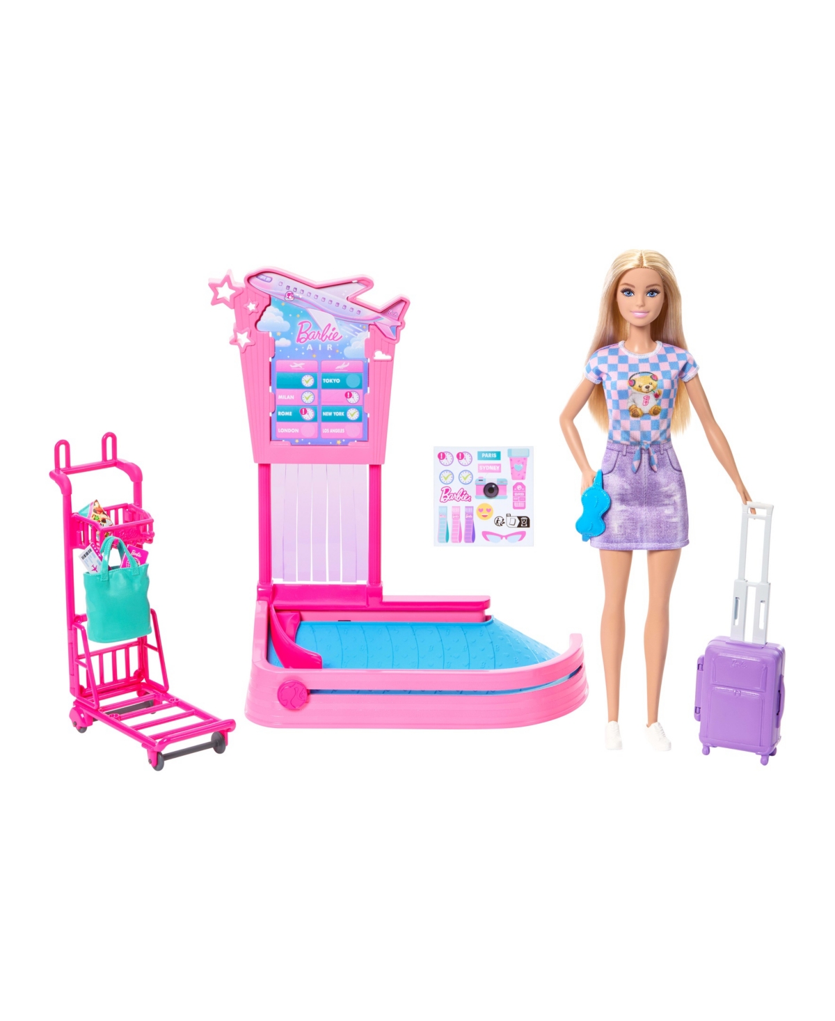 Click here for Barbie Malibu Travel Baggage Claim Playset with Ba... prices