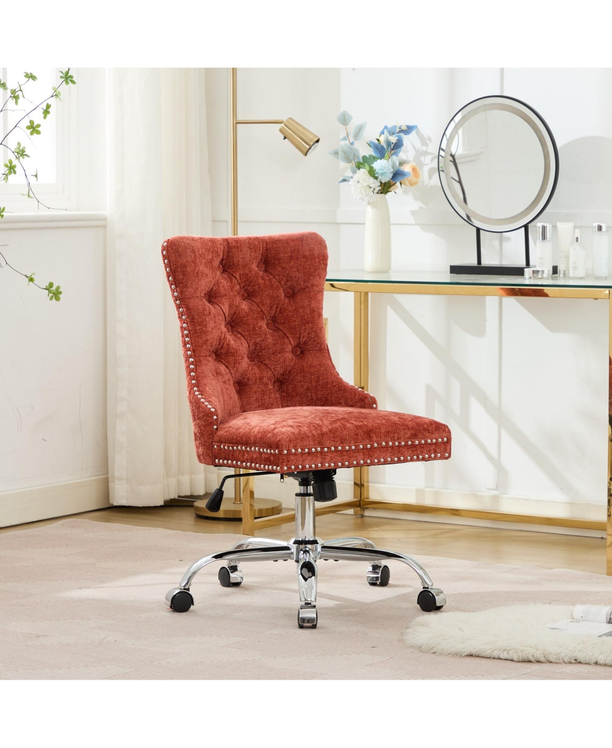 Click here for Clihome Chenille Upholstered Tufted Button Home Of... prices