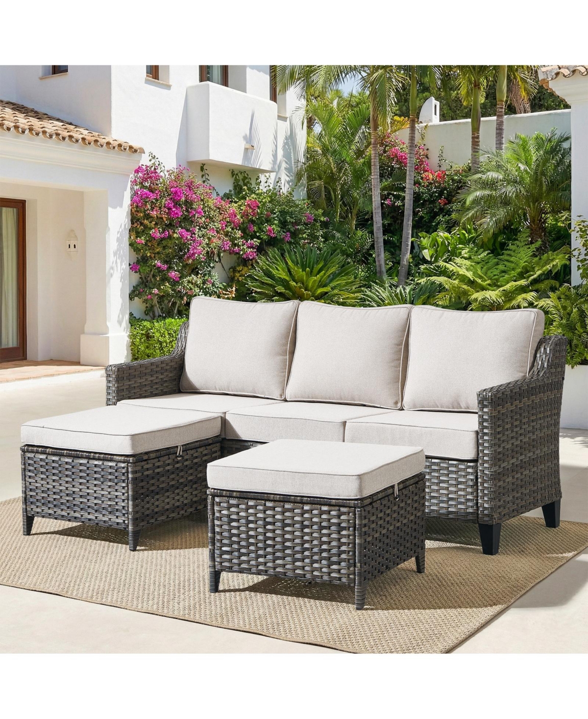 Click here for Pocassy 3 Pieces Patio Furniture Set All-Weather O... prices
