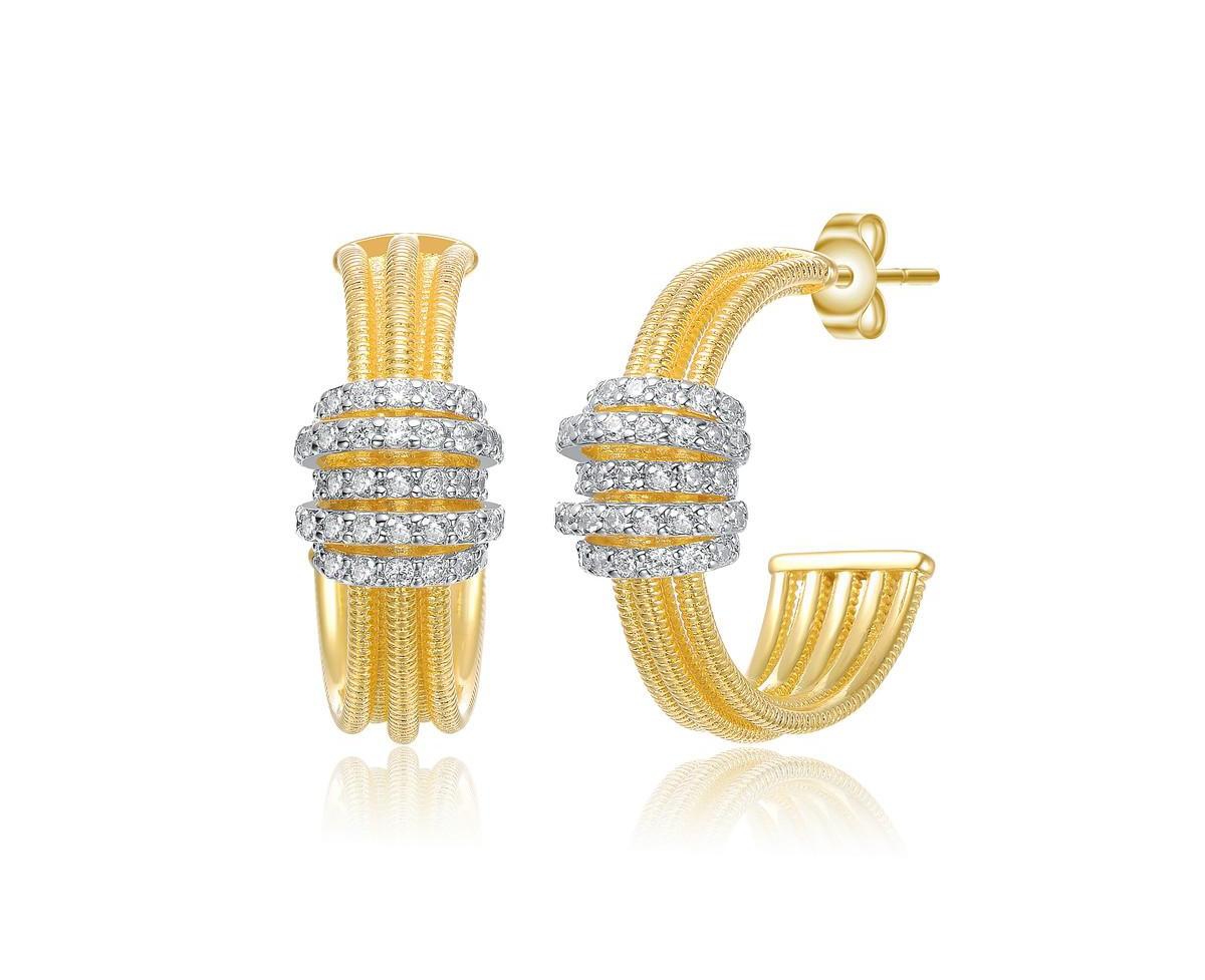 Click here for Rachel Glauber Brilliant 14K Gold Plated Cz Mesh B... prices