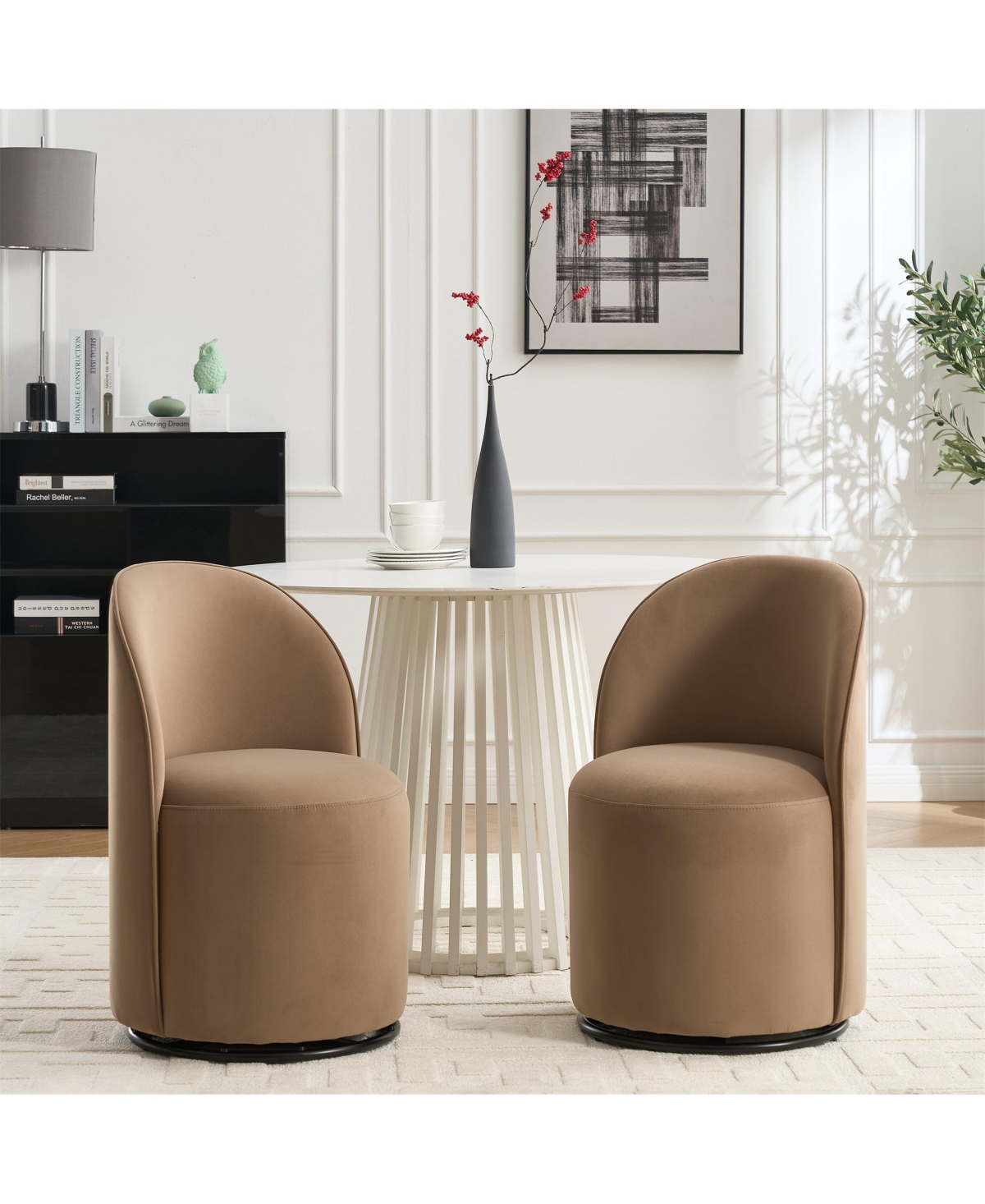 Click here for Clihome Modern Velvet Barrel Chair  360degree(s) S... prices
