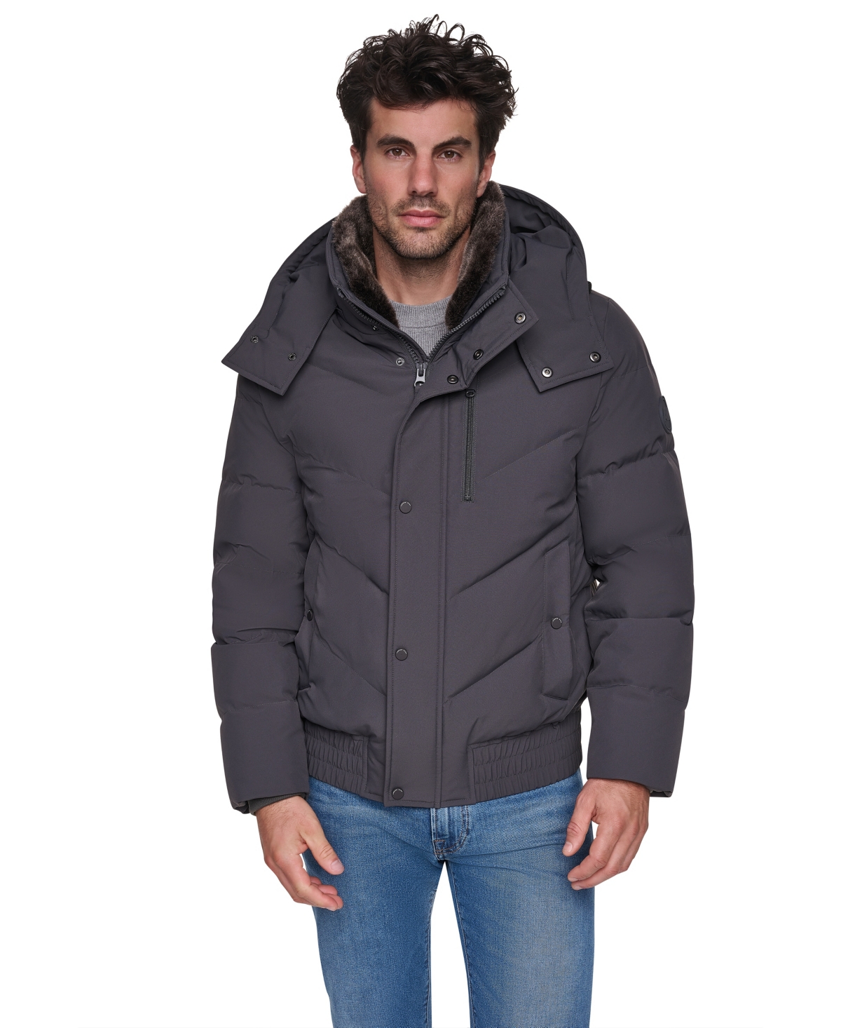 Click here for Marc New York Mens Hooded Bomber Jacket - Carbon prices