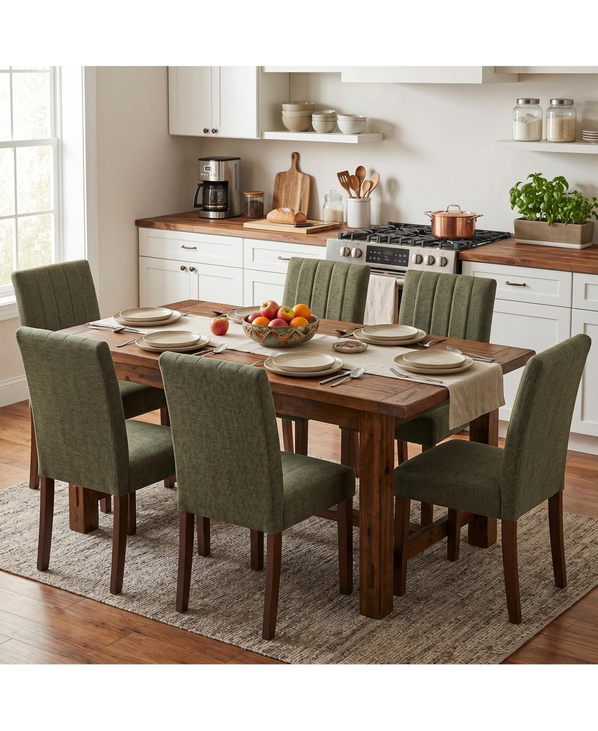 Click here for homfan Upholstered Dining Chairs Set of 6  Button... prices