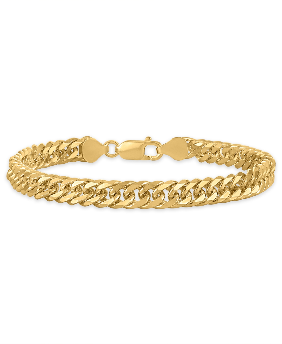 Click here for Macys Mens Triple Bevel Curb Link Bracelet in 14k... prices
