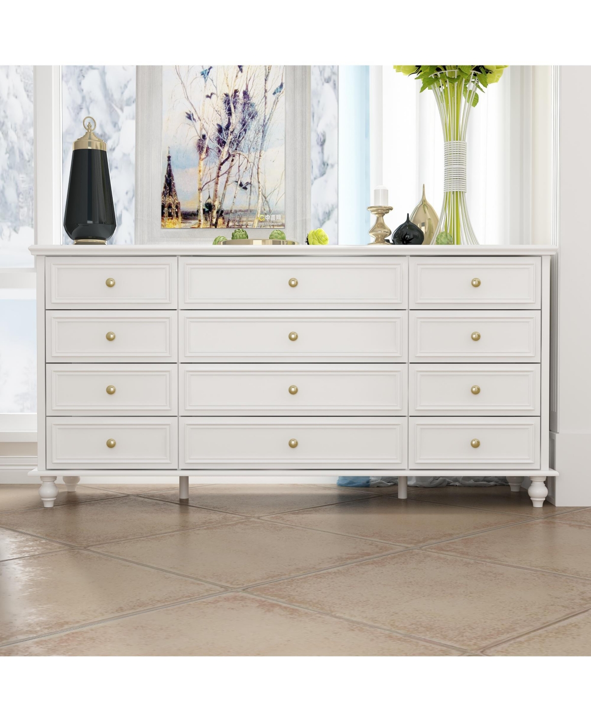 Click here for Famapy Wooden 63 inch. W 12-Drawer Chest of Drawer... prices