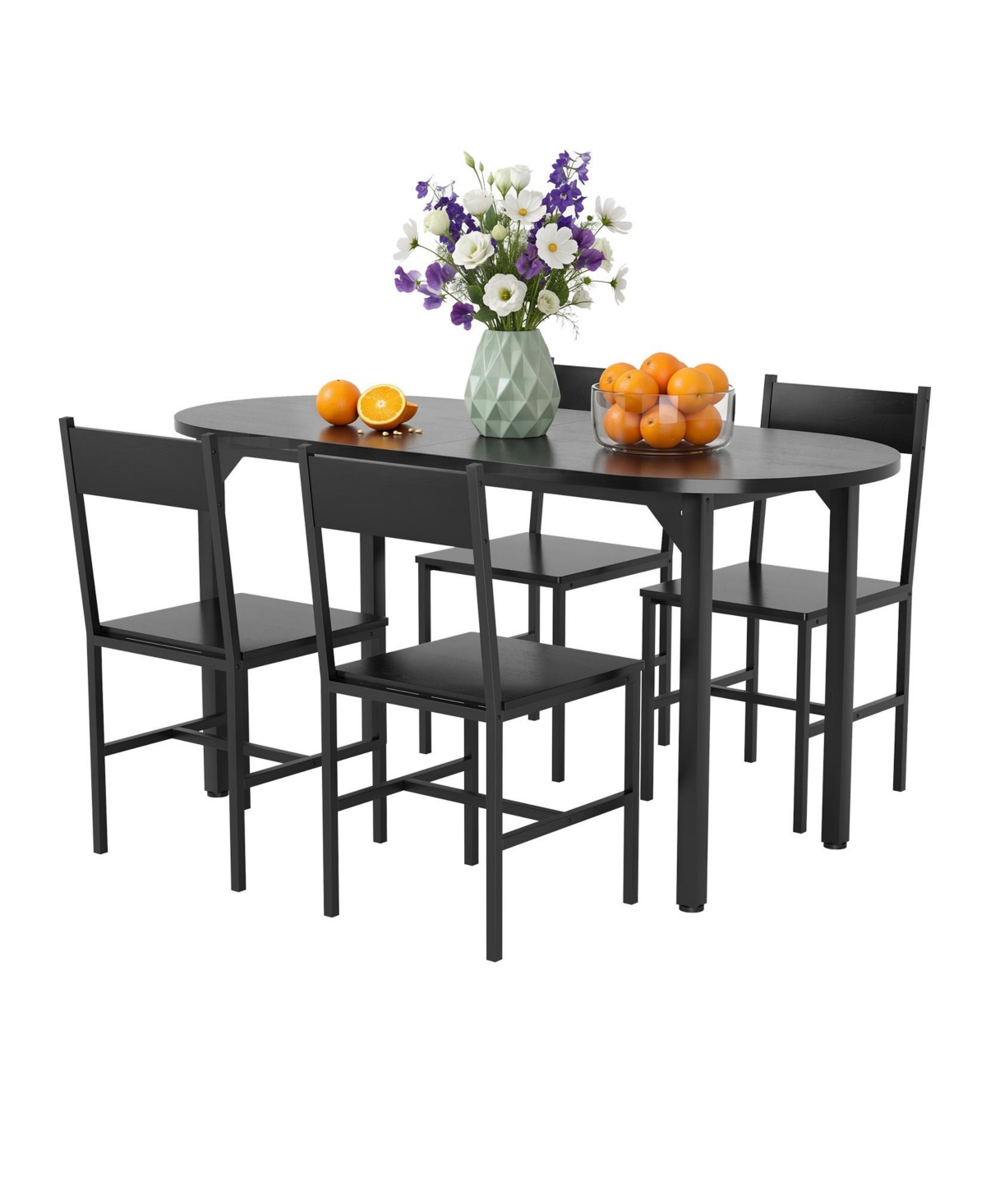 Click here for homfan 63 Inch Oval Dining Table Set Modern Dining... prices