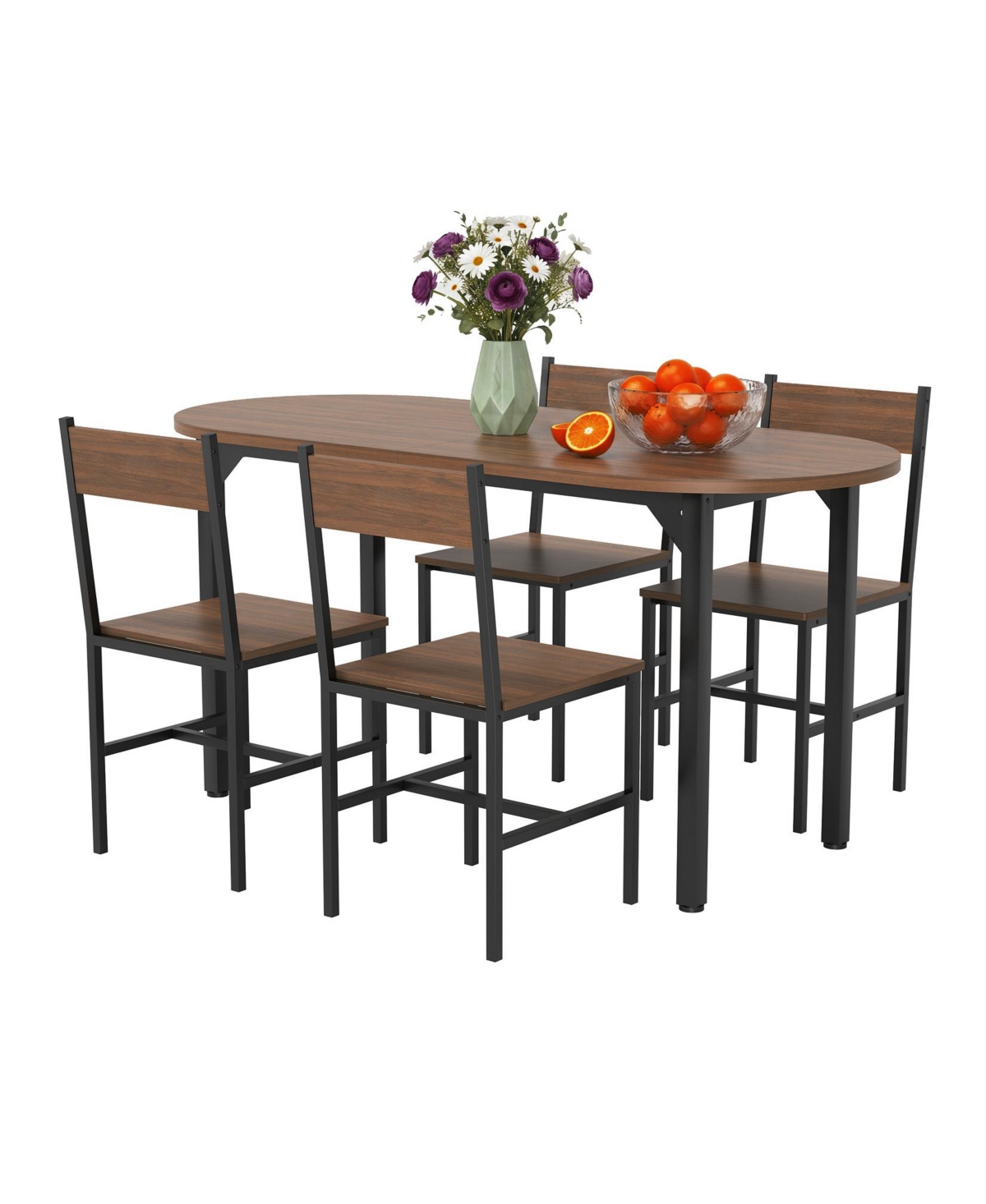 Click here for homfan 63 Inch Oval Dining Table Set Modern Dining... prices
