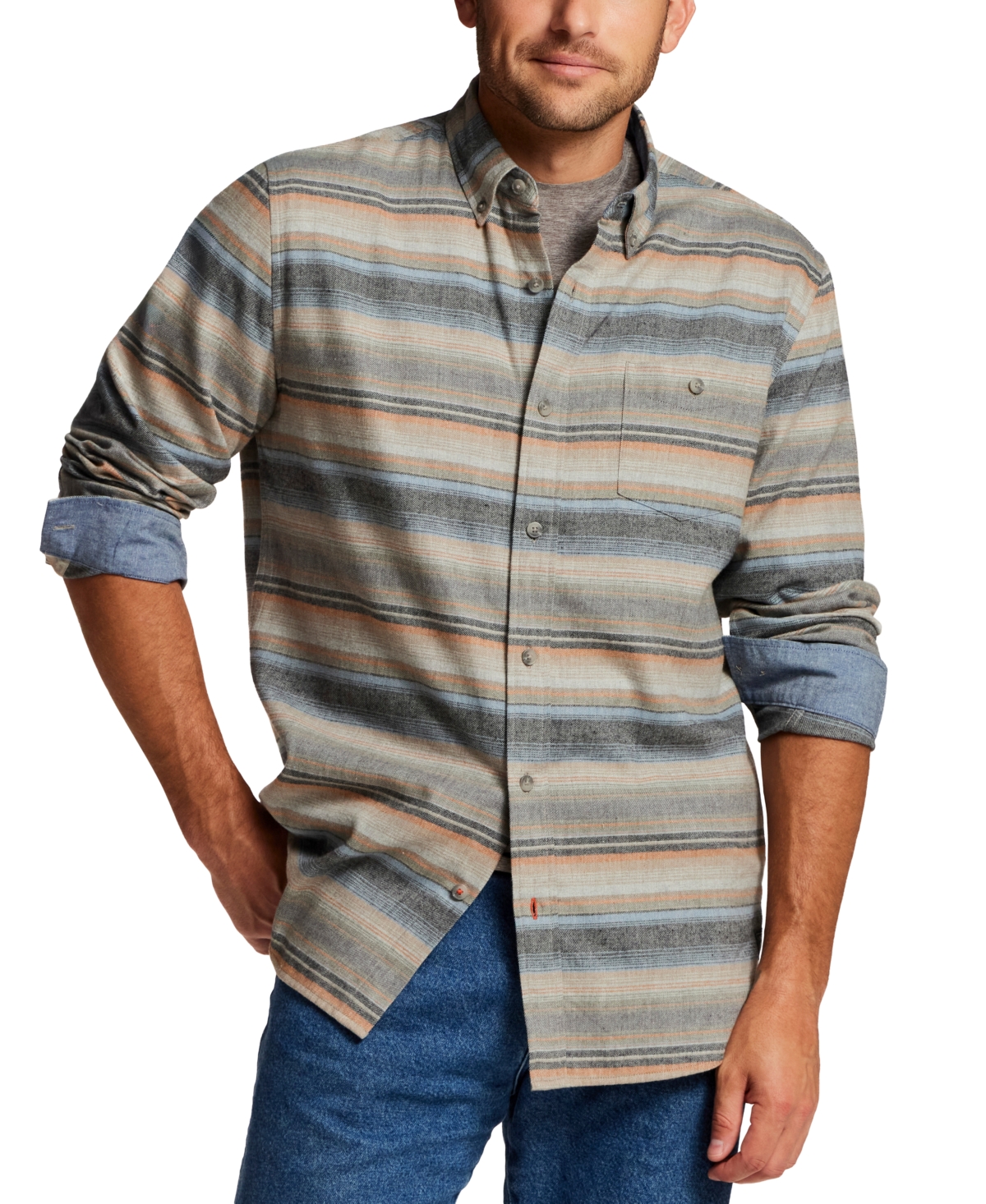 Click here for Weatherproof Vintage Mens Horizontal Stripe Brushe... prices